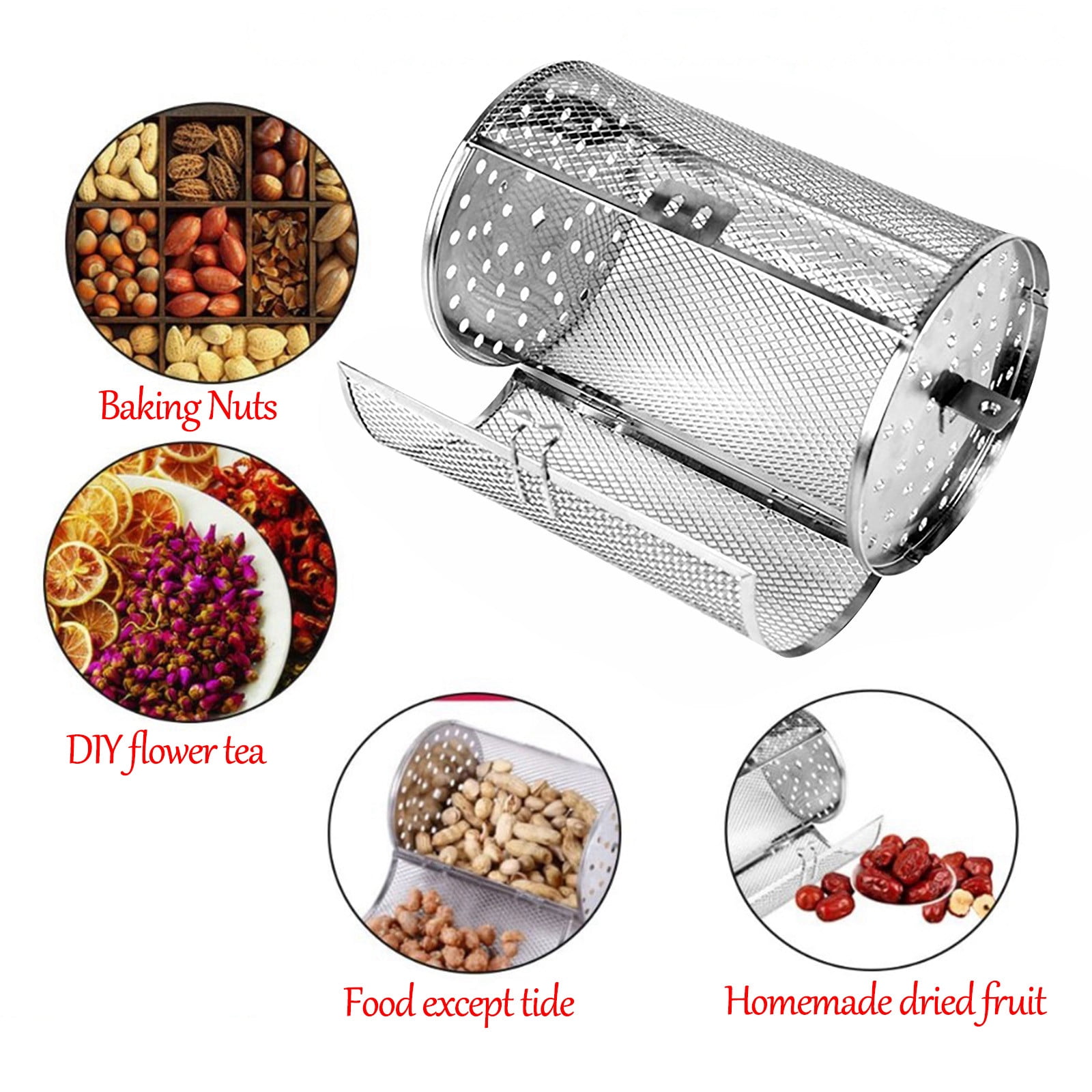 kosheko Stainless Steel Rotating Grill for Even Cooking, Multi-Purpose ...