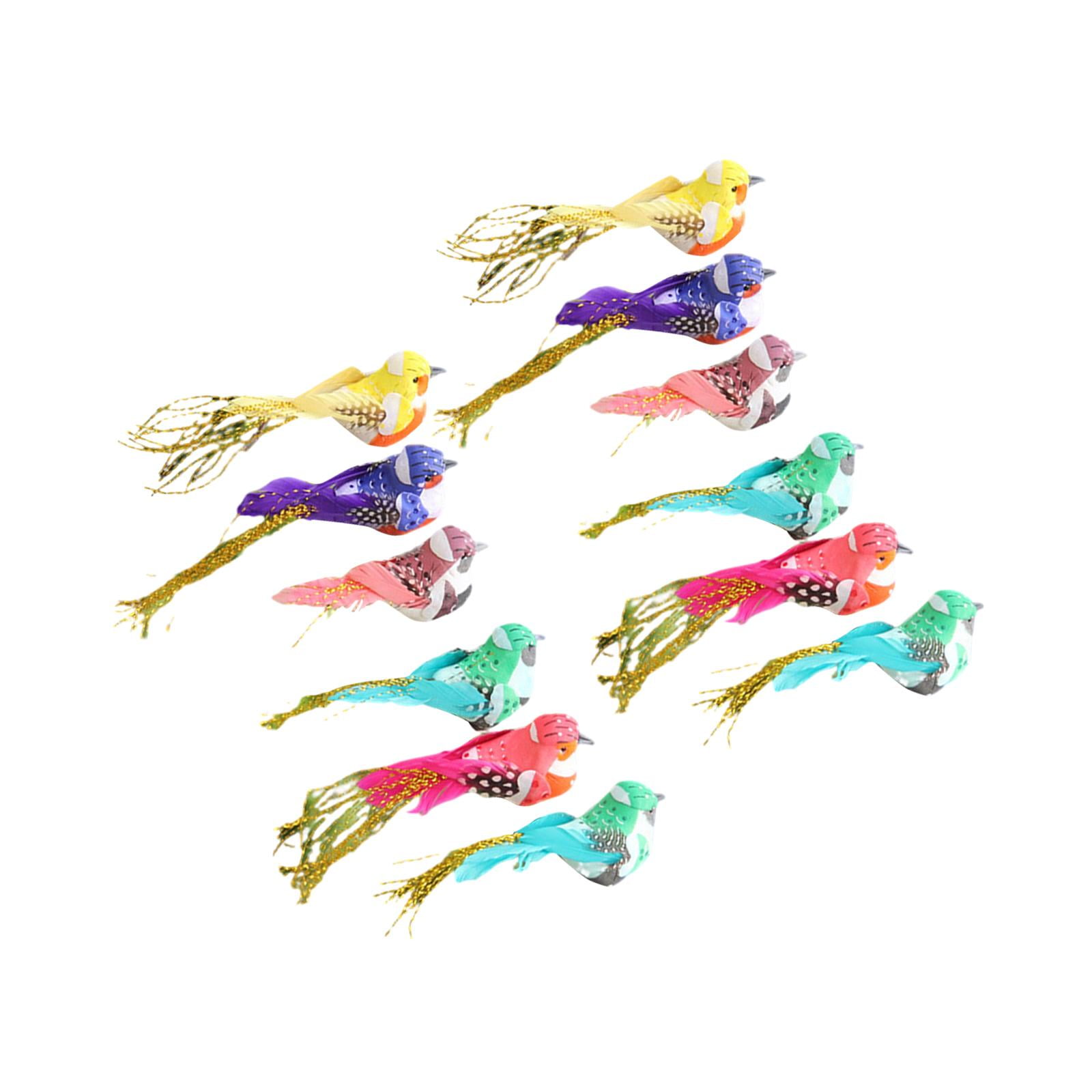 kowaku 12 Pieces Artificial Birds Artificial Simulation Foam Birds ...