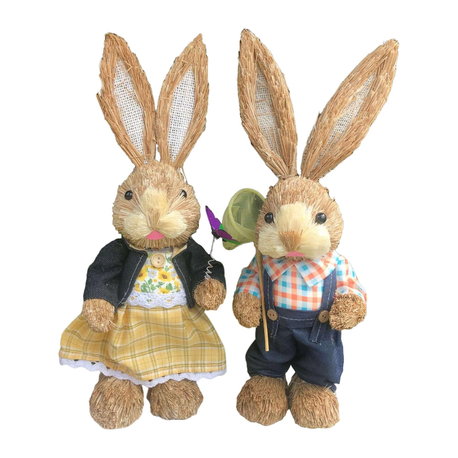kowaku 2 Pieces Easter Bunny Figurines Easter Decoration for Living ...