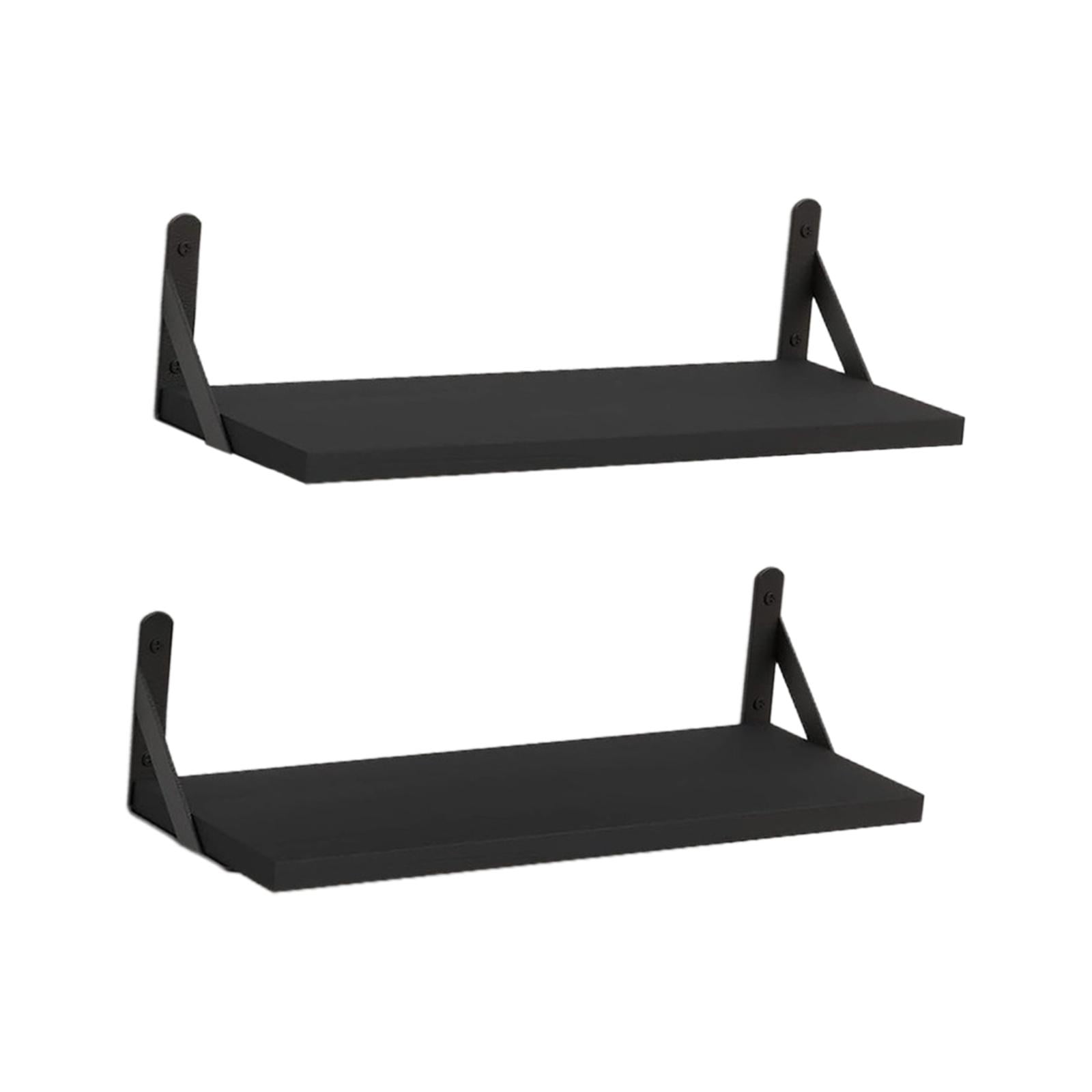 kowaku 2 Pieces Wall Shelve Wall Mounted Wood Storage Rack Modern Wall ...