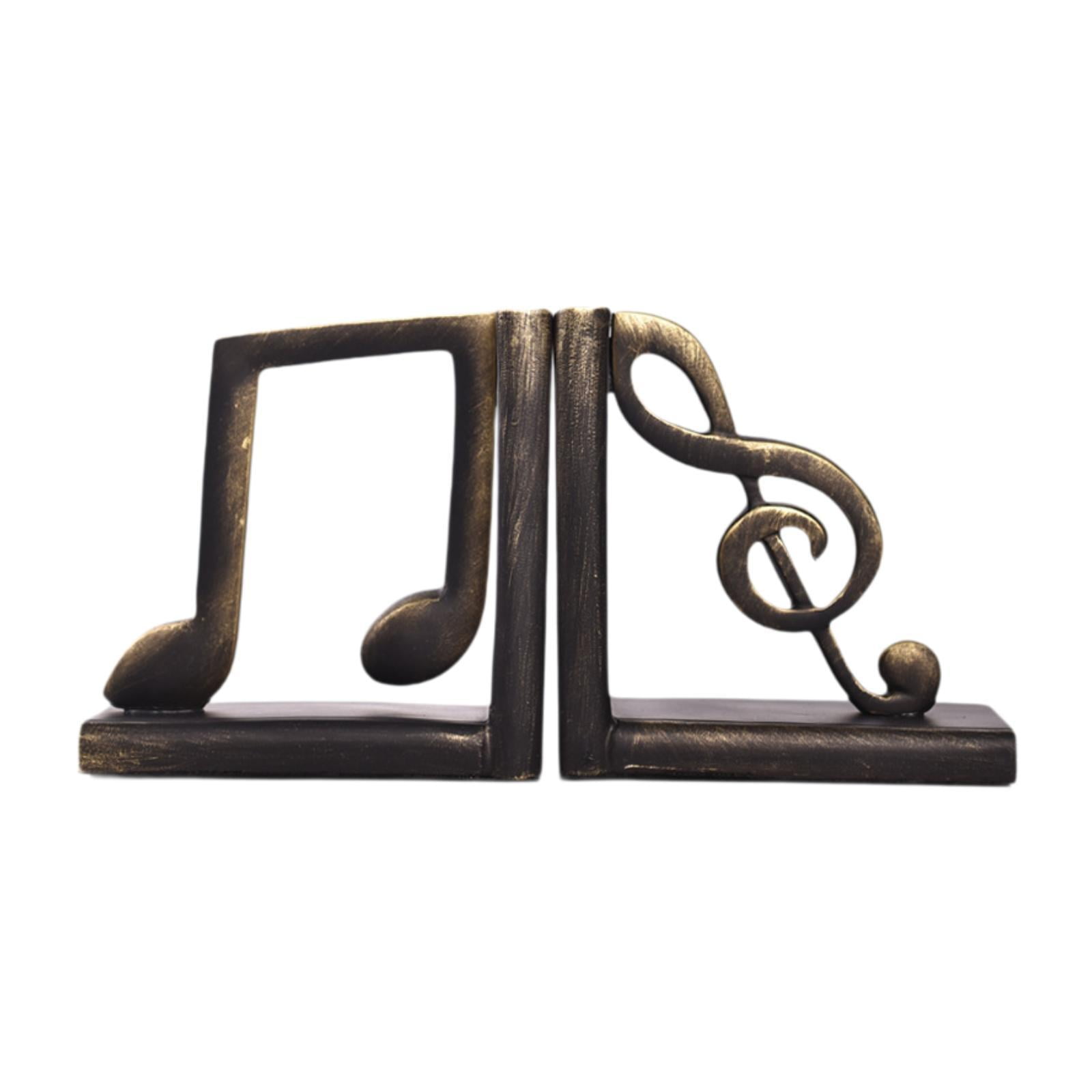 kowaku 2Pcs Music Note Bookends Book Holders Minimalism Centerpiece ...