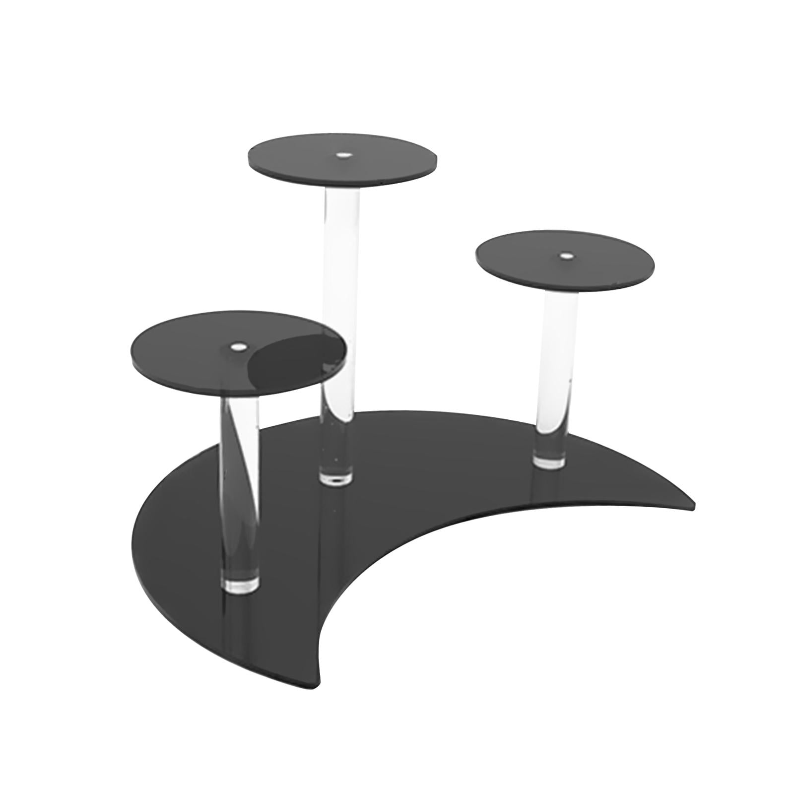 kowaku 3 Tier Acrylic Cupcake Stand Half Moon Shelf Dessert Bakery ...