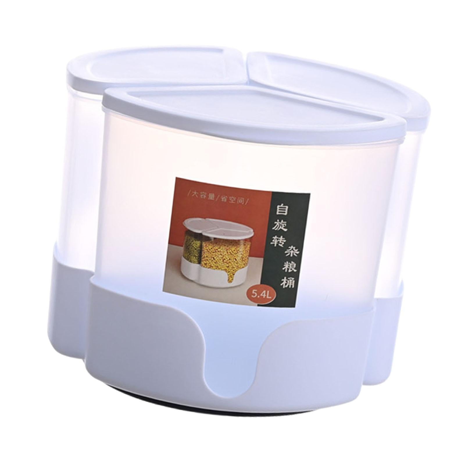 kowaku 360 degree Rotating Rice Grain Dispenser Kitchen Storage ...