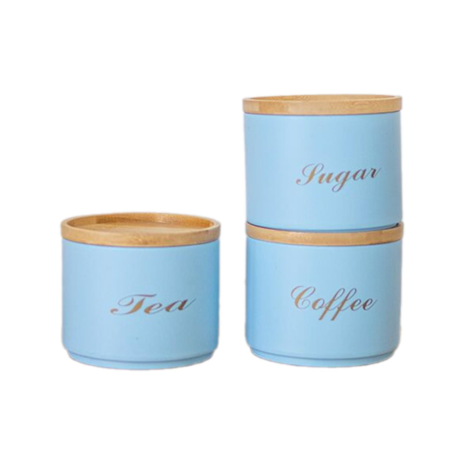 kowaku 3Pcs Airtight Kitchen Canister Set Coffee Tea Sugar Container ...