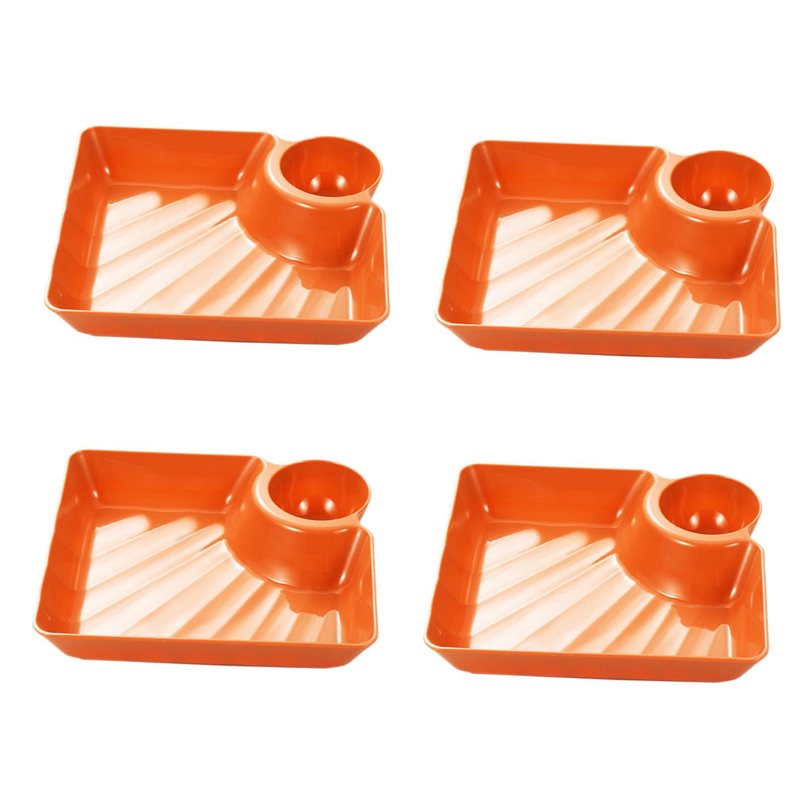 kowaku 4 Pieces Dumpling Plate with Dipping Saucer Serving Bowls ...