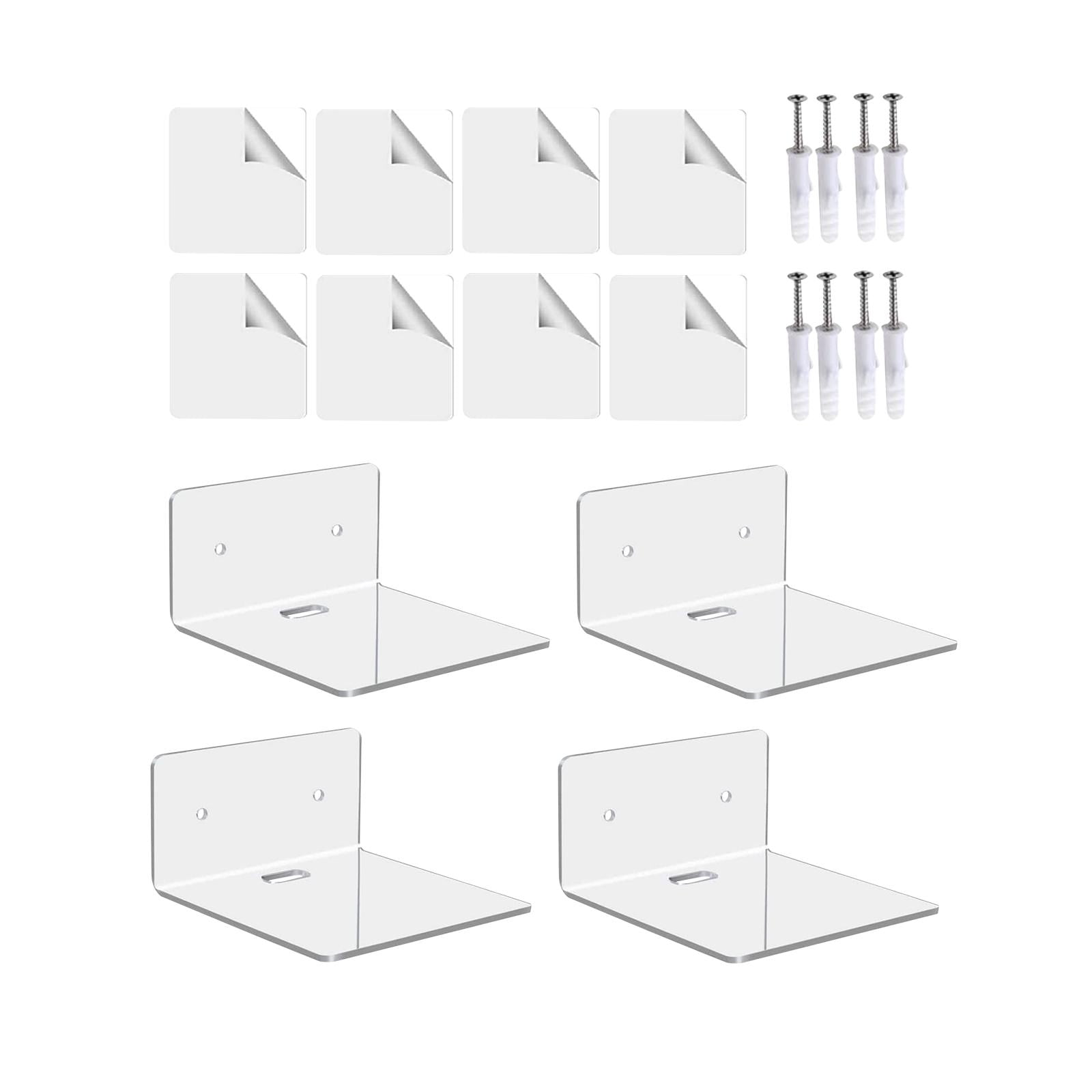 kowaku 4 Pieces Wall Mounted Shelves,Acrylic Shelves,Acrylic Display ...