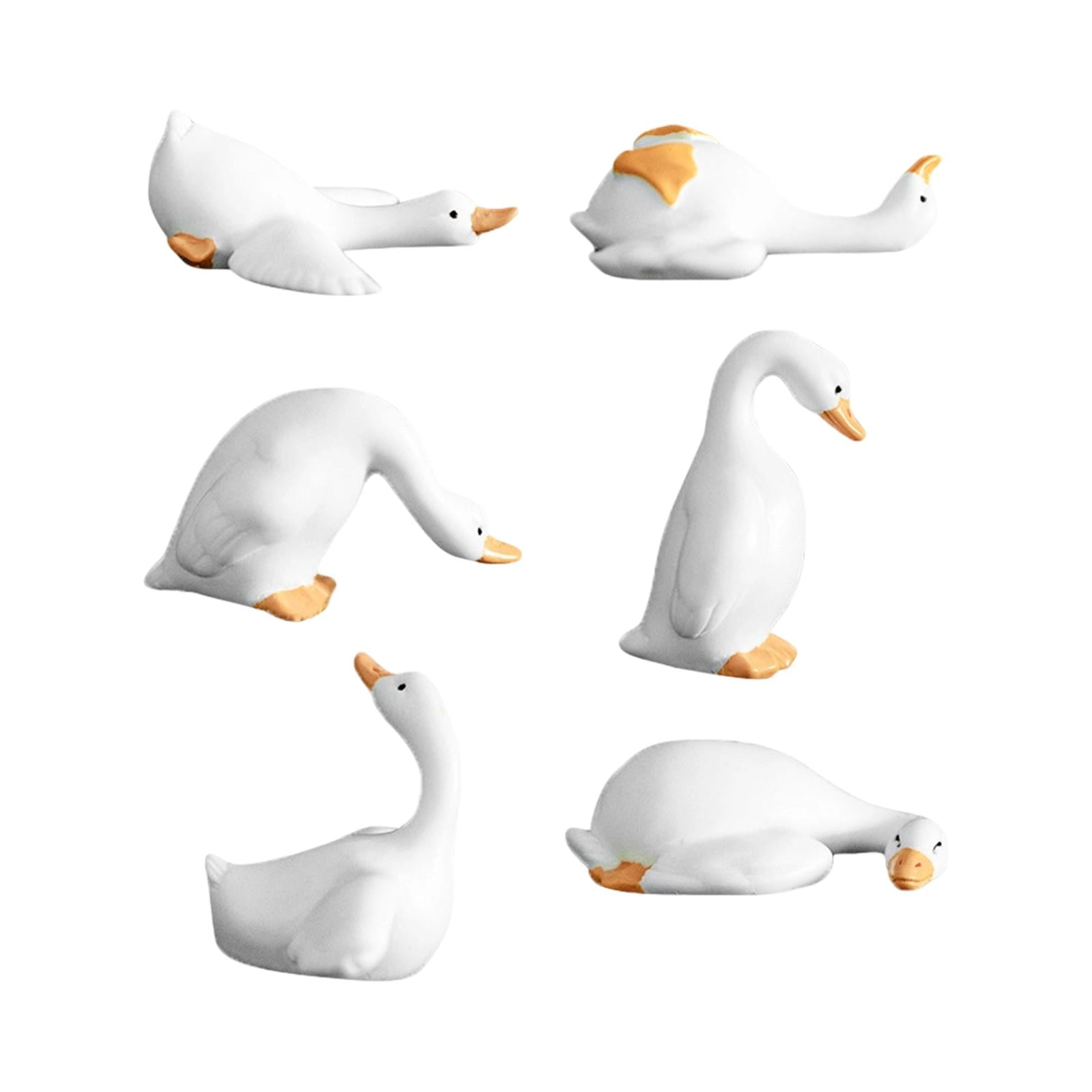 kowaku 6 Mini Goose Figurines, Animal Figures, Craft Supplies ...