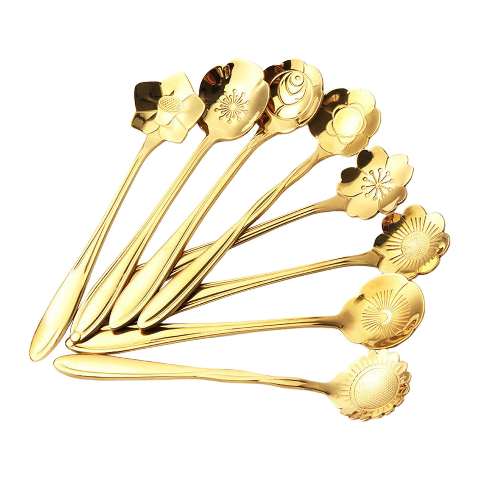 kowaku 8 Pieces Coffee Spoon Milkshake Spoon Cutlery Utensils Stainless ...