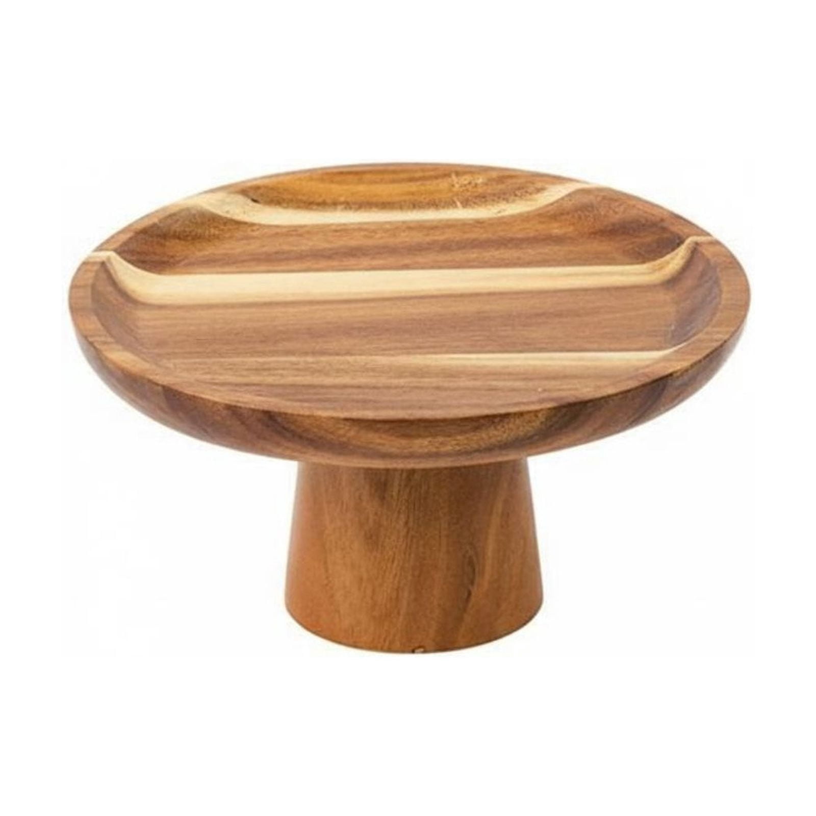 kowaku Acacia Wood Fruit Stands Versatile footed Wood Cake Plate ...