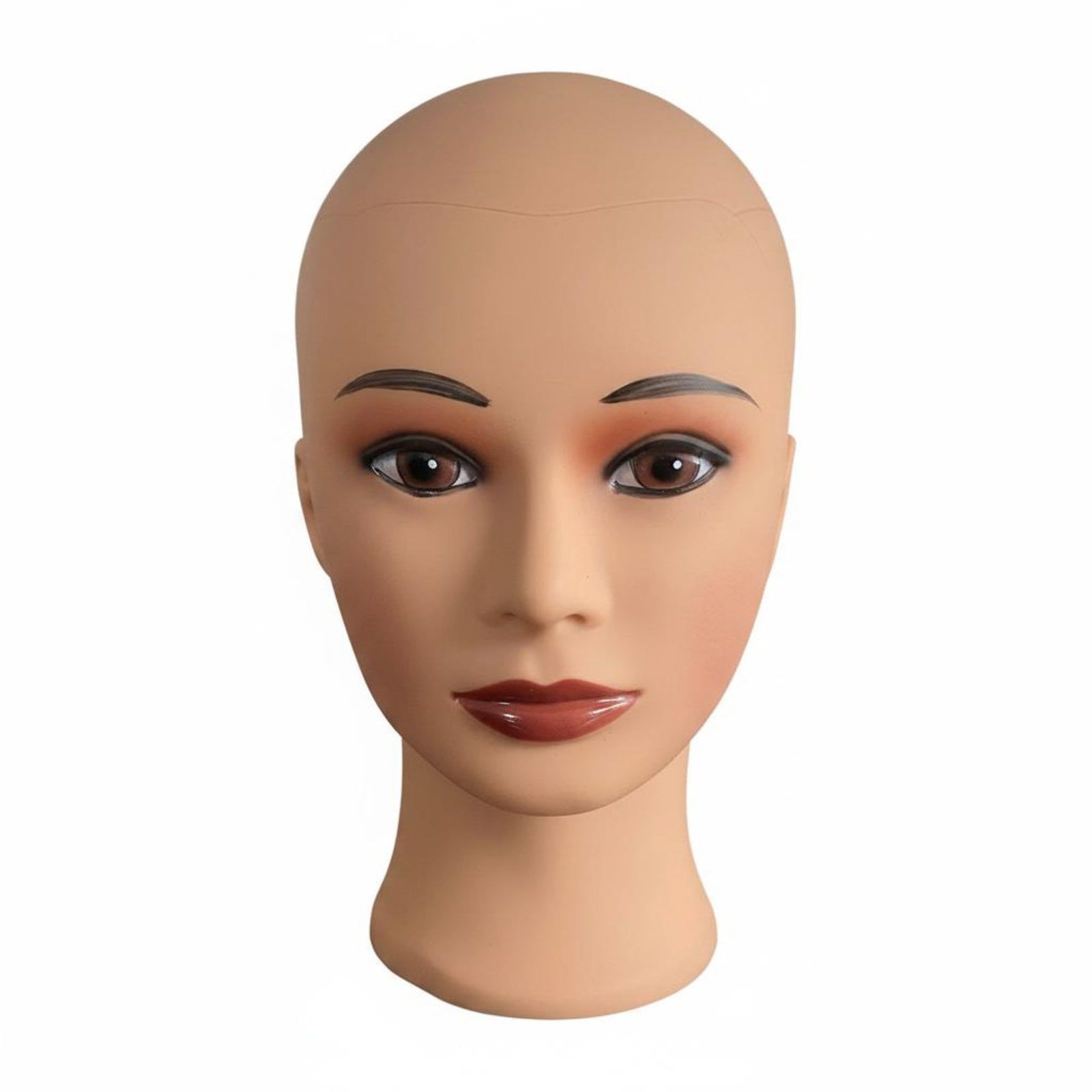 kowaku Black Skin Hairpiece Head Smooth Surface Bald Mannequin Head PVC ...