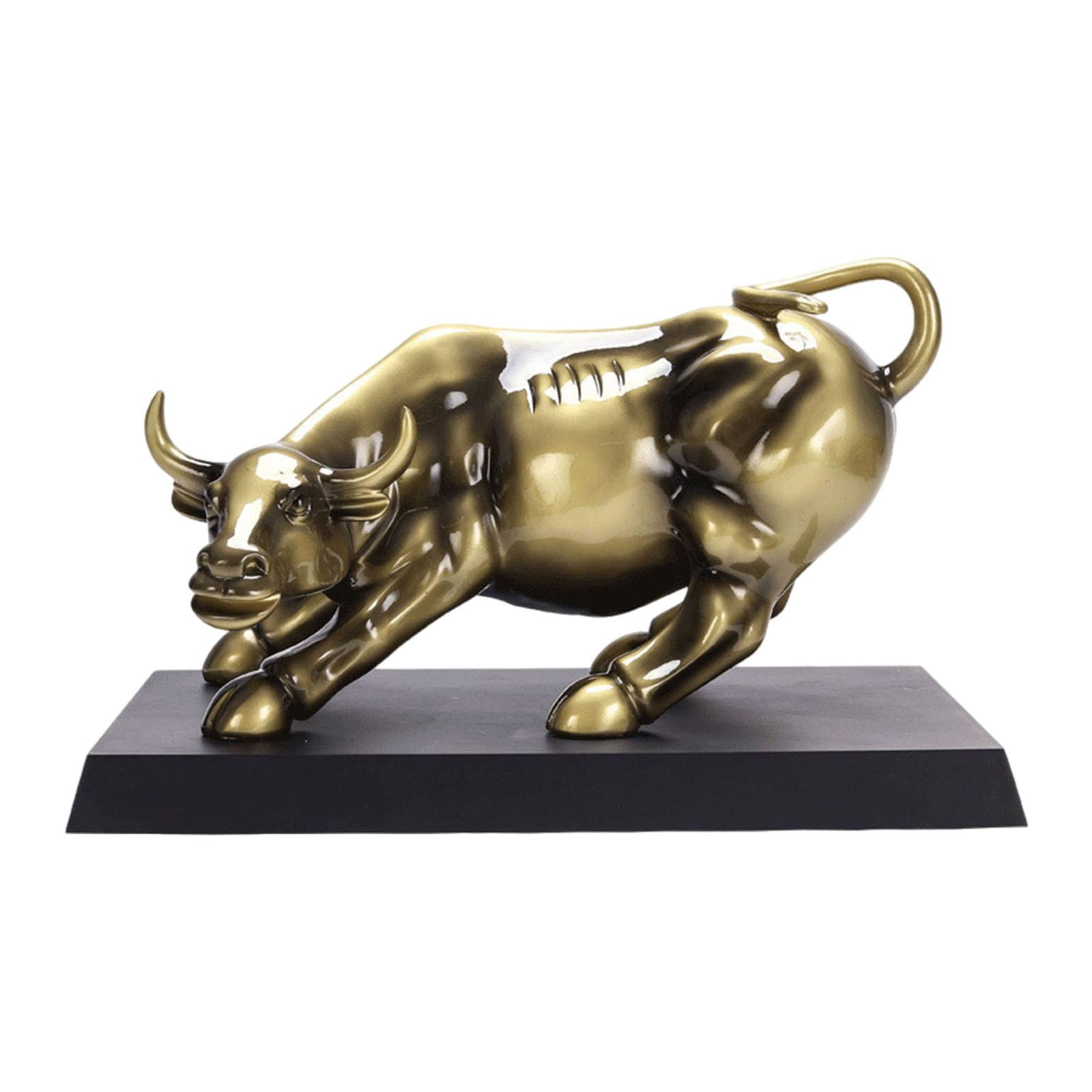 kowaku Bull Sculpture Bull Statue Modern Artwork Resin Desktop Figurine ...