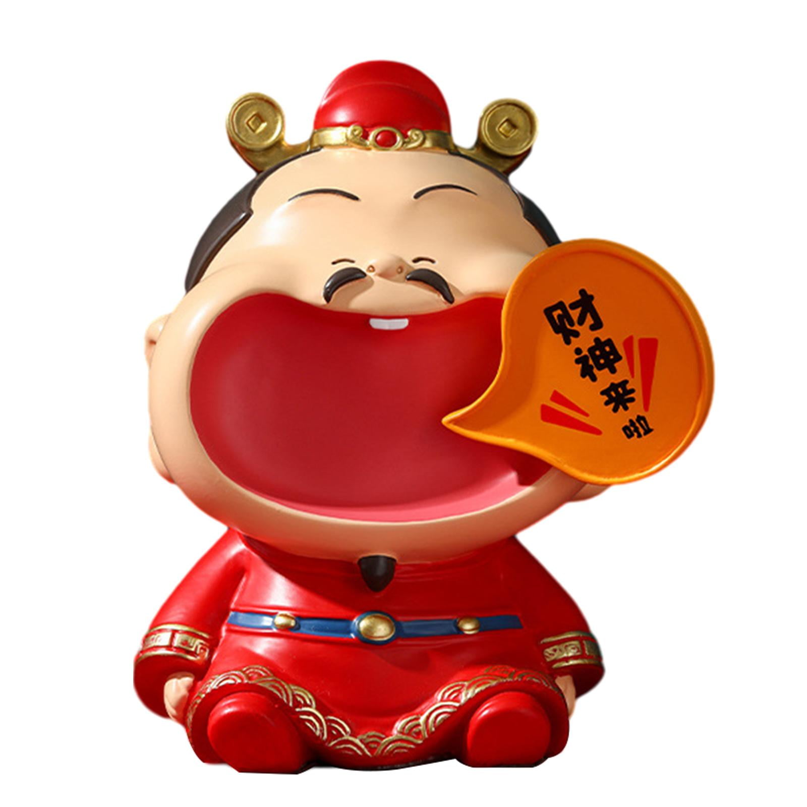 kowaku Cai Shen Feng Shui Chinese God of Wealth Statue Desktop Home God of Fortune Figurine ...