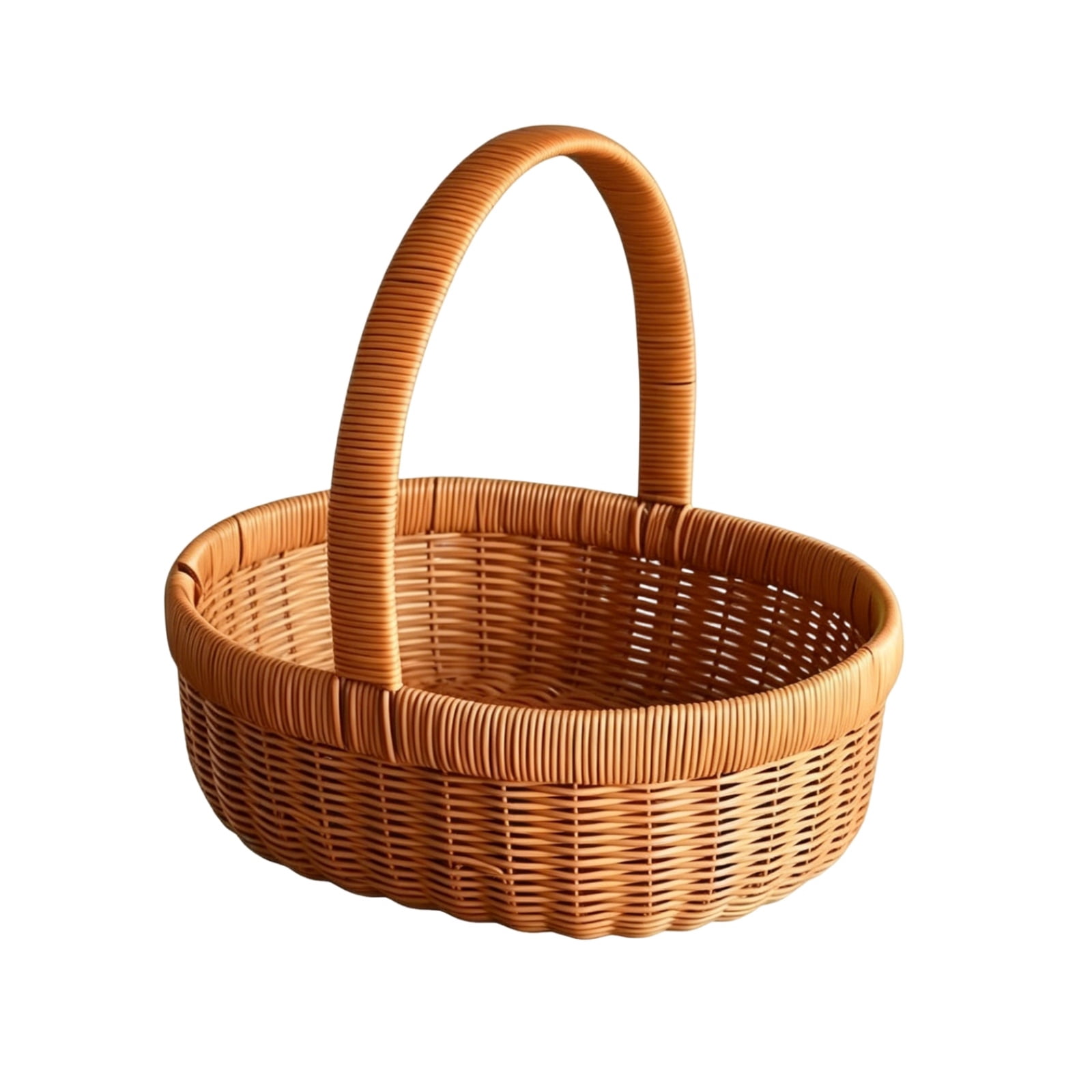 kowaku Carry Basket Open Top Wicker Storage Basket Tall Handle, 22-15 ...