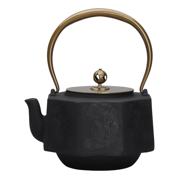 kowaku Cast Iron Teapot 1.2L Traditional Tea Maker Kettle for Boiling ...