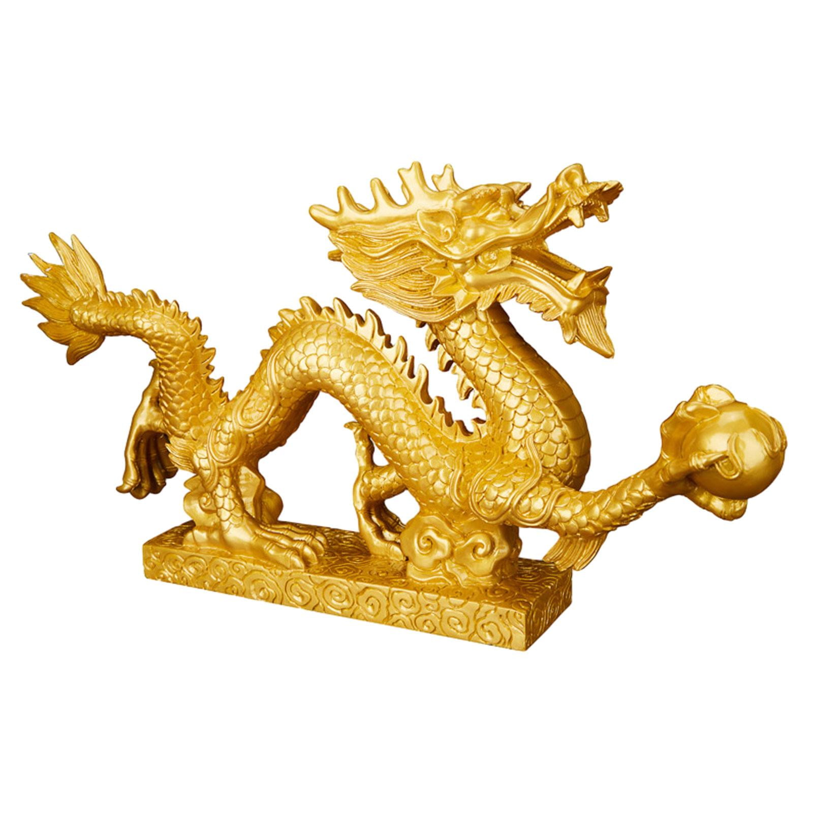 kowaku Chinese Fengshui Statue Resin Dragon Sculpture Chinese Treasures ...