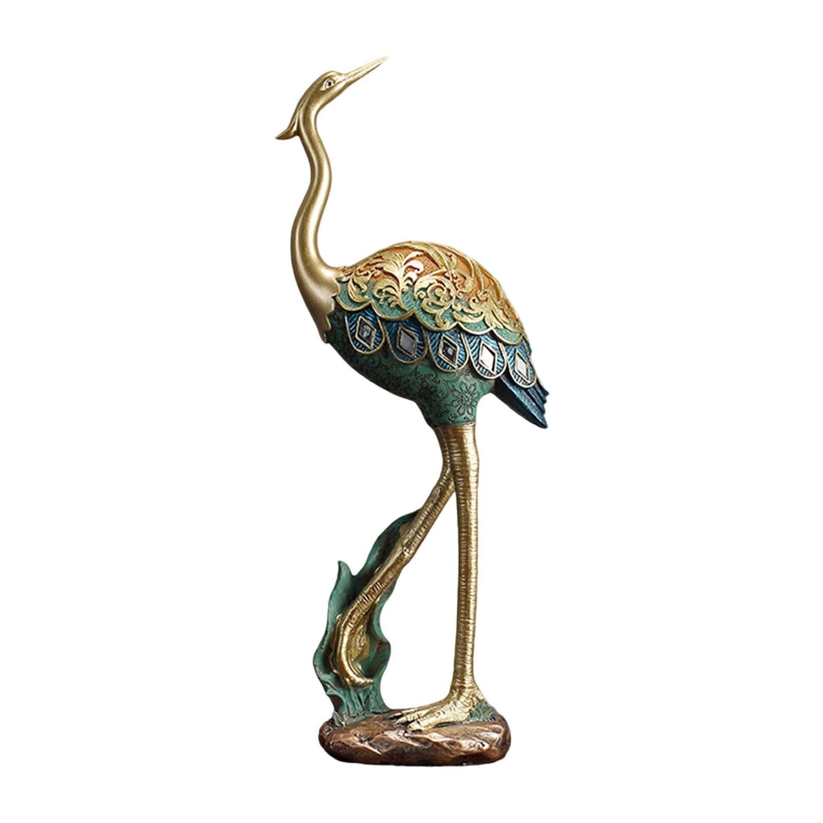 kowaku Crane Figurine Animal Standing Sculpture Handicraft Stork ...
