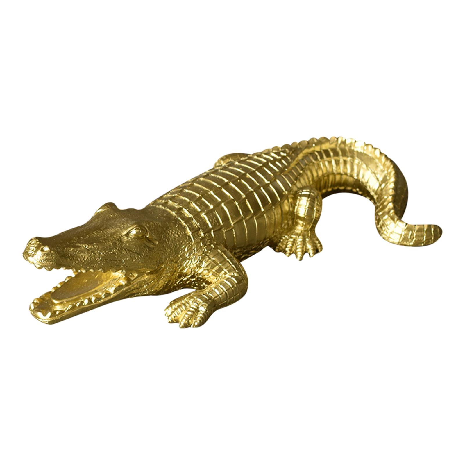 kowaku Crocodile Figurine Alligator Sculpture Desktop Decoration ...