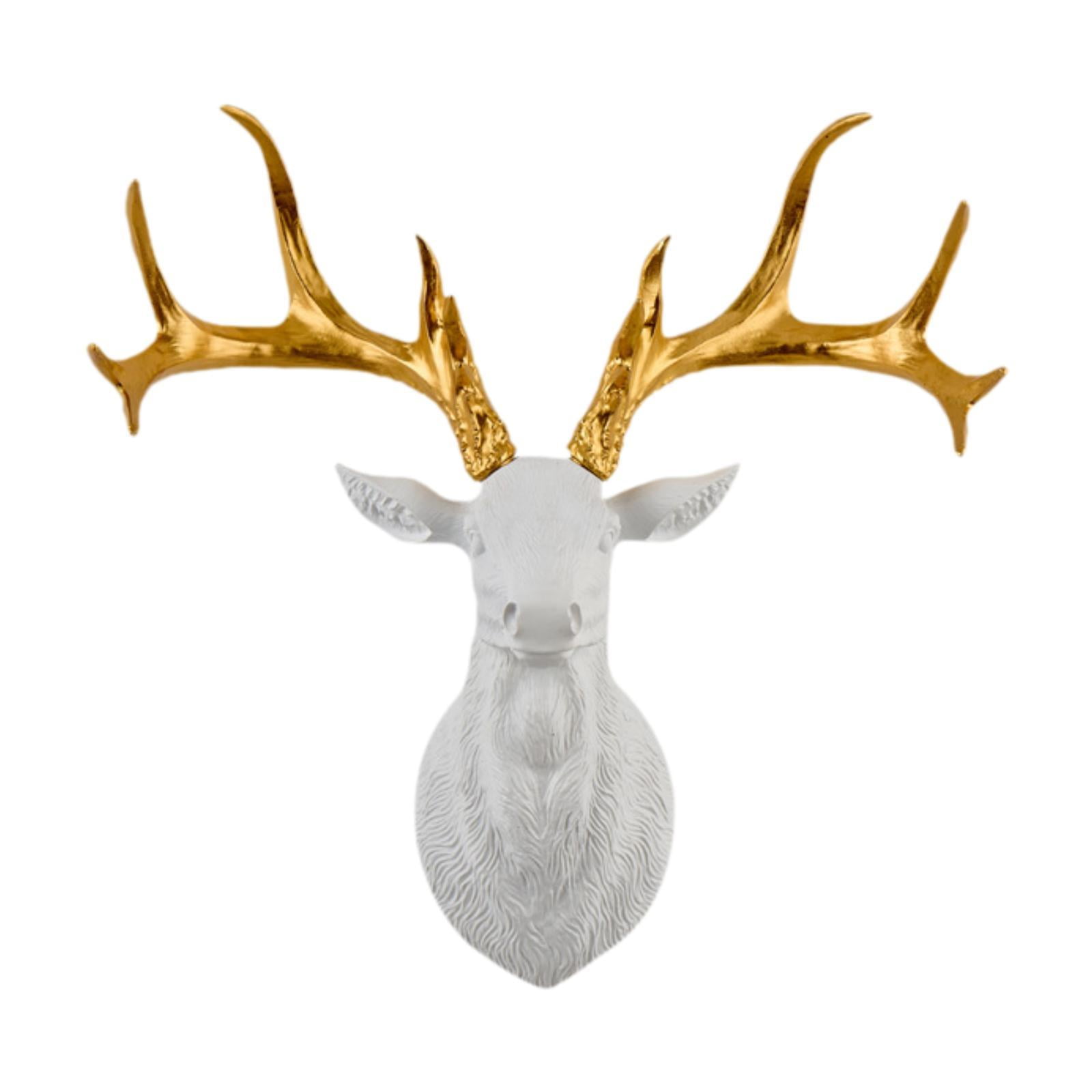 kowaku Deer Head Wall Sculpture Resin Deer Head Sculpture ,Collectible ...