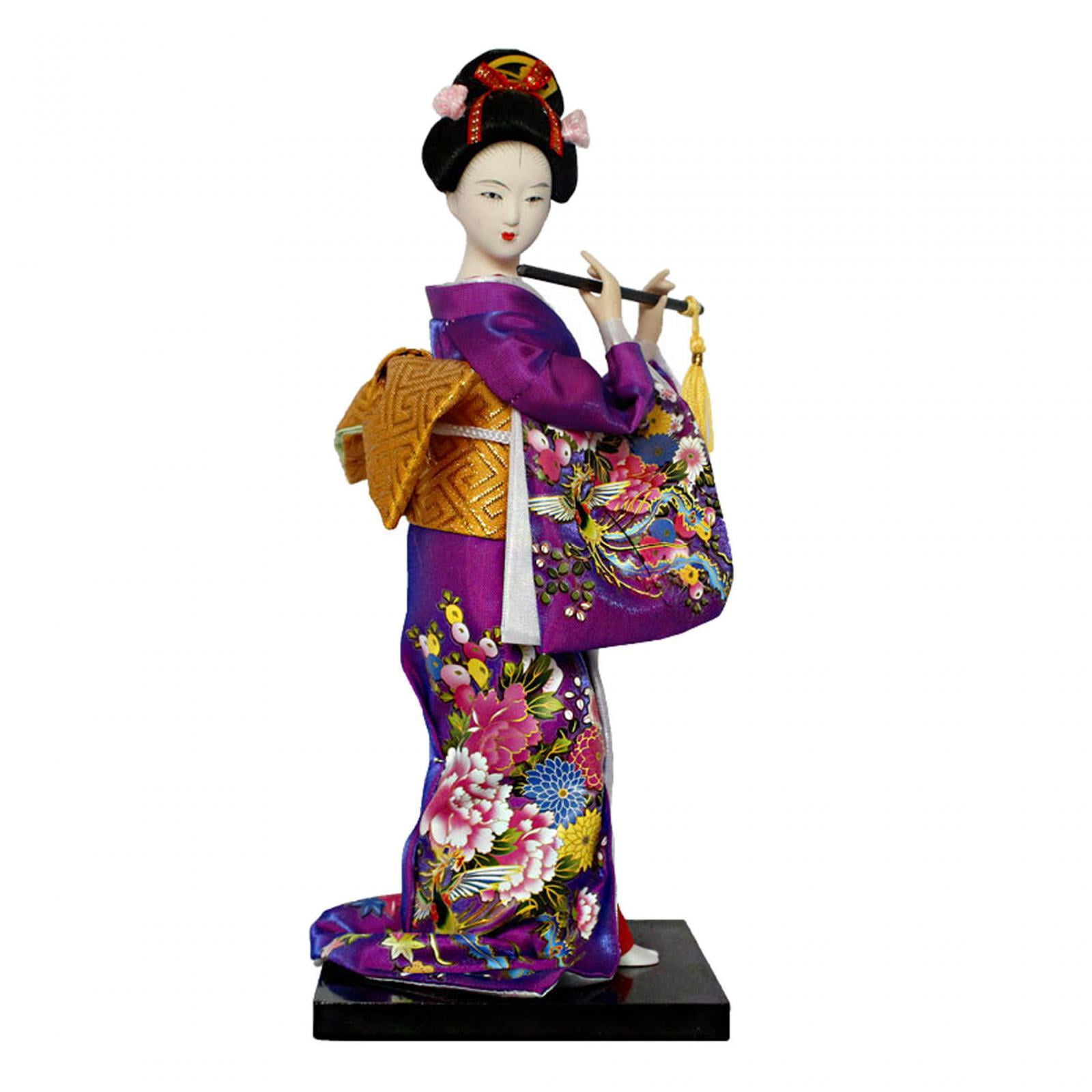 kowaku Ethnic Japanese Geisha Dolls Kimono Dolls Ornament Miniature ...