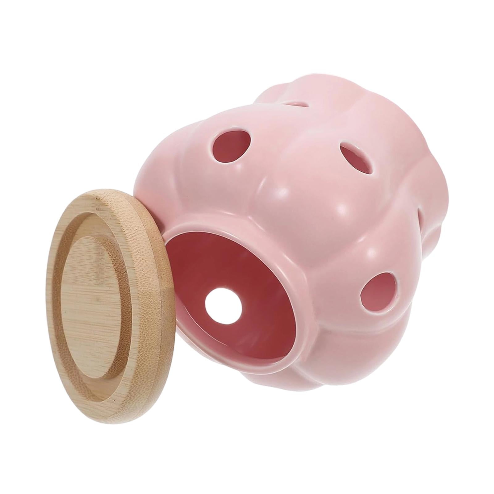 kowaku Garlic Keeper Ceramic Jar Cellar Pot for Kitchen Round Vented ...