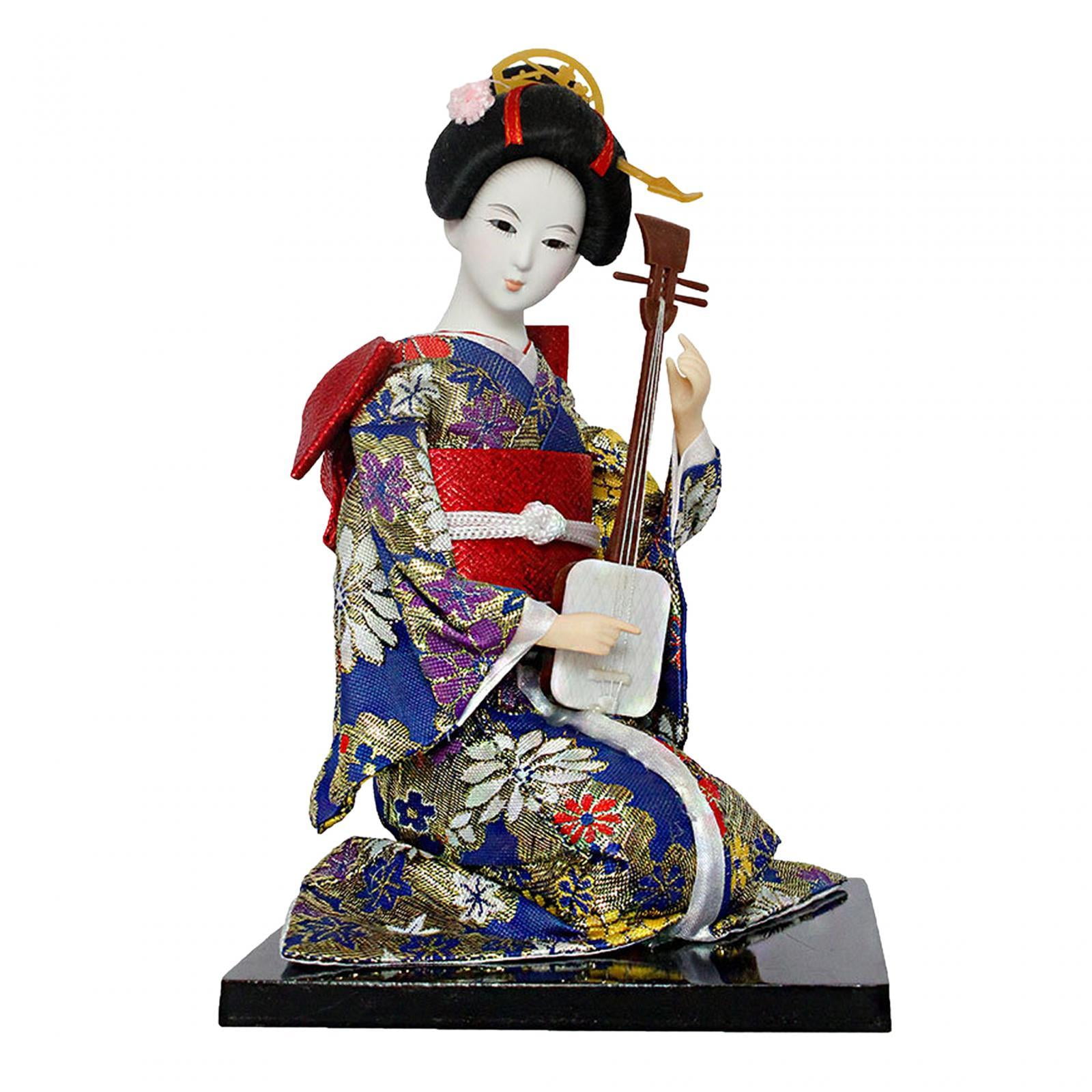 kowaku Japanese Geisha Kimono Dolls, 12 inch Traditional Ornament Lady ...