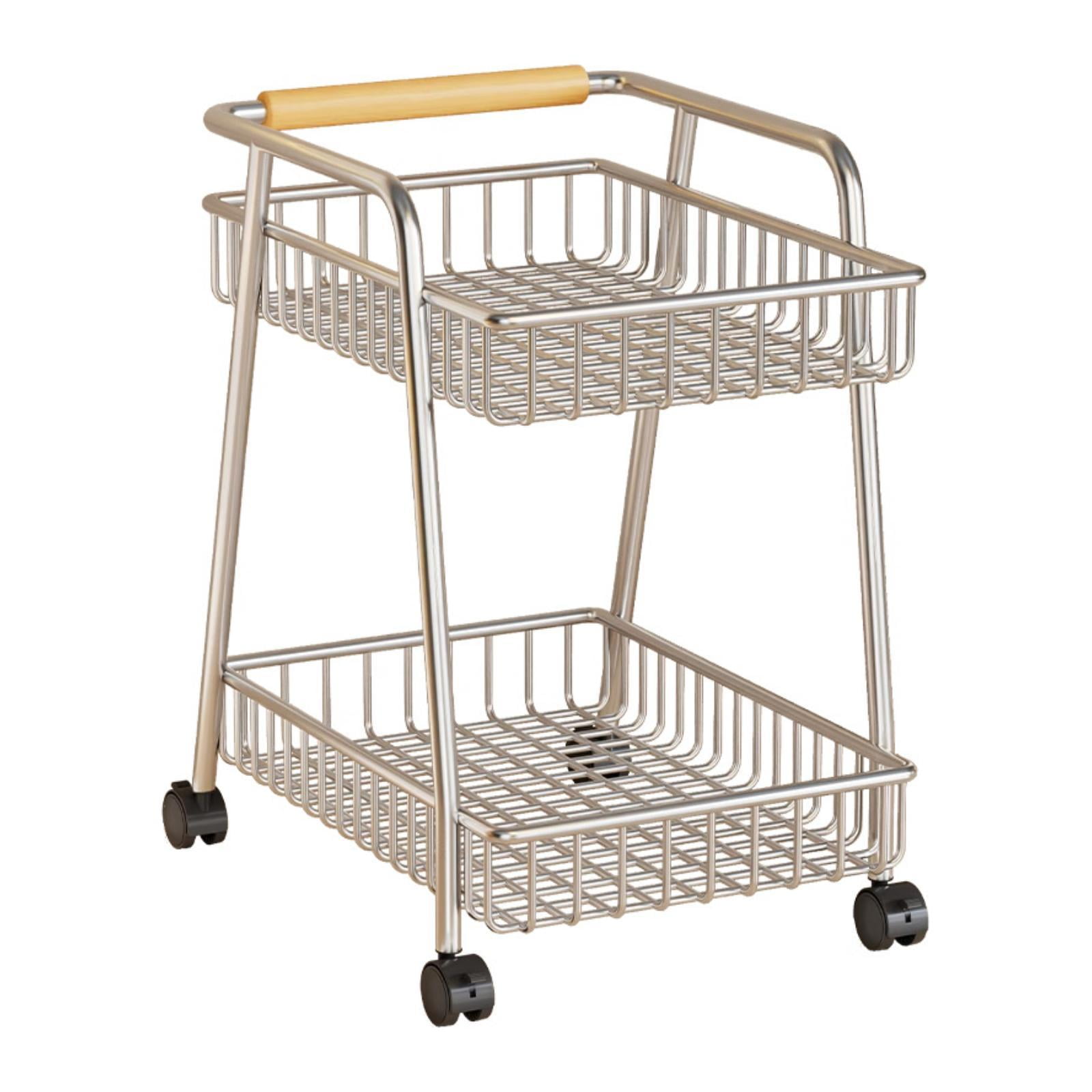 kowaku Laundry Room Cart Storage Trolley Bedside Rack Office Shelf ...
