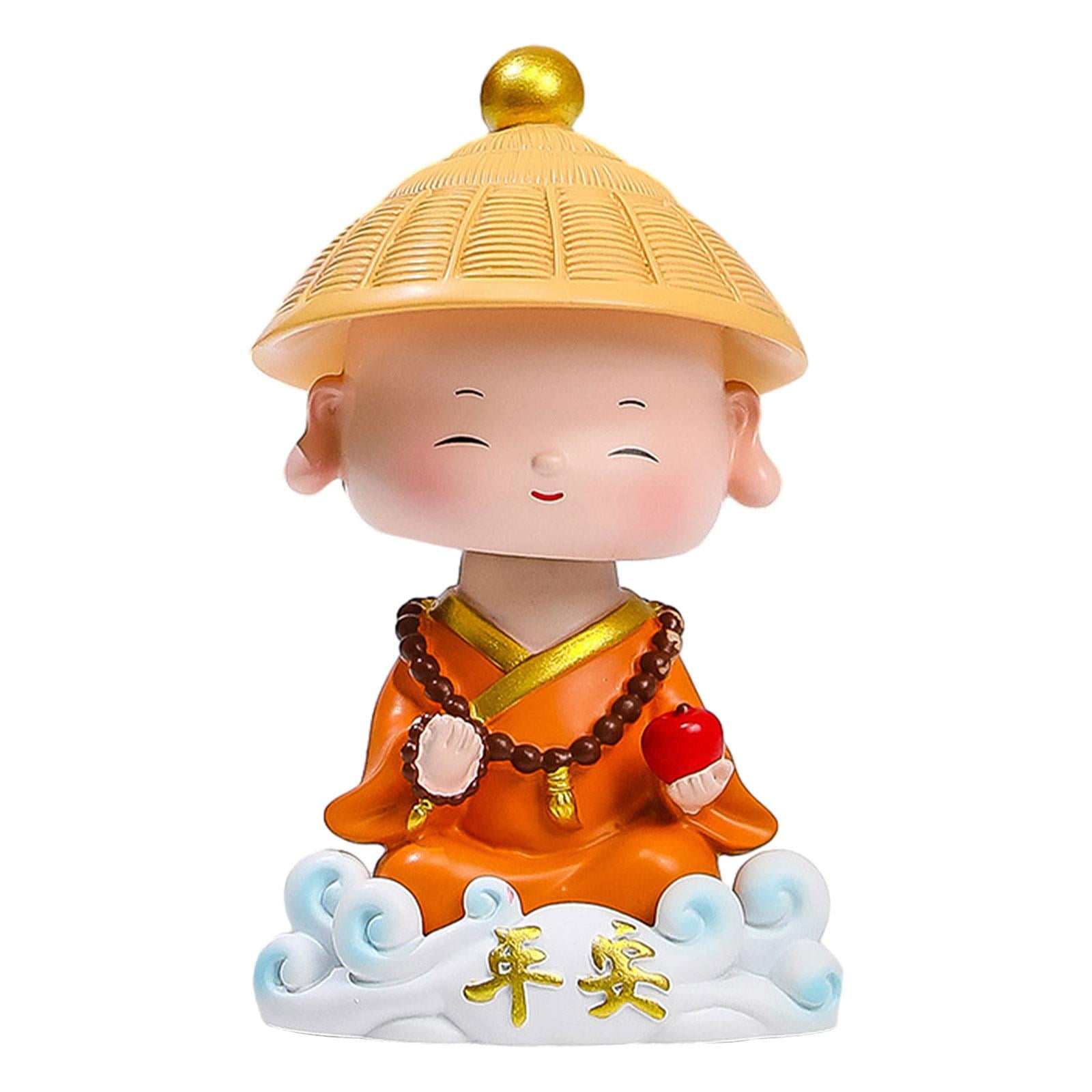 kowaku Little Monk Statue Buddhist Gift Collectibles Lucky Housewarming ...