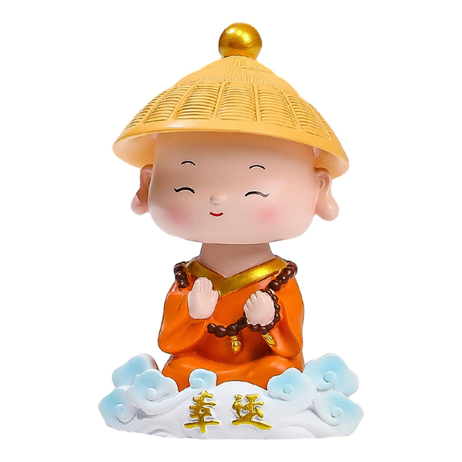 kowaku Little Monk Statue Buddhist Gift Collectibles Lucky Housewarming ...