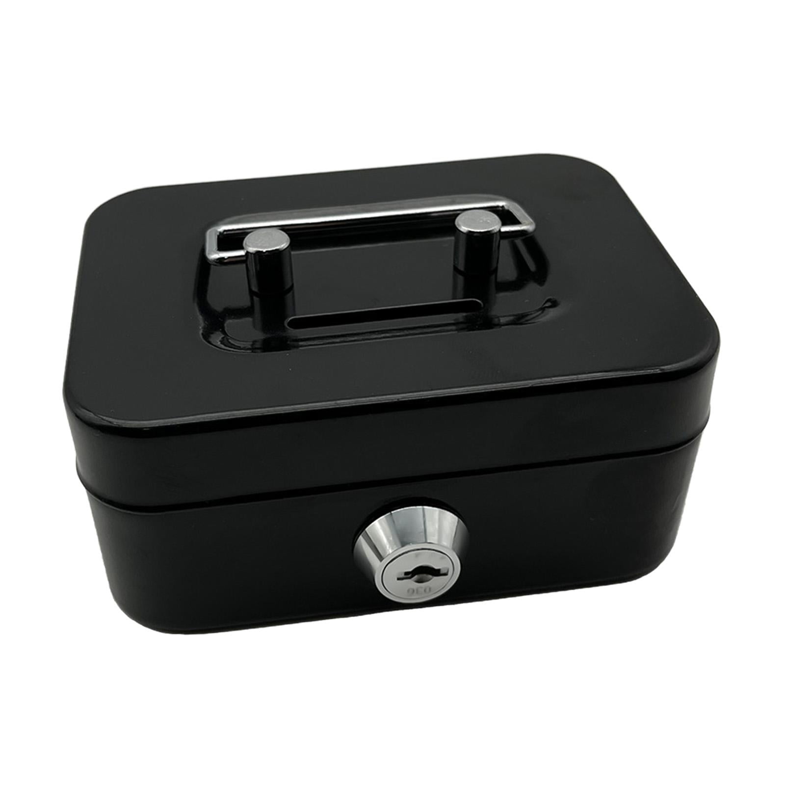 kowaku Metal Portable Cash Box with Lock Coin with Top Handle, 6.10 x 4 ...