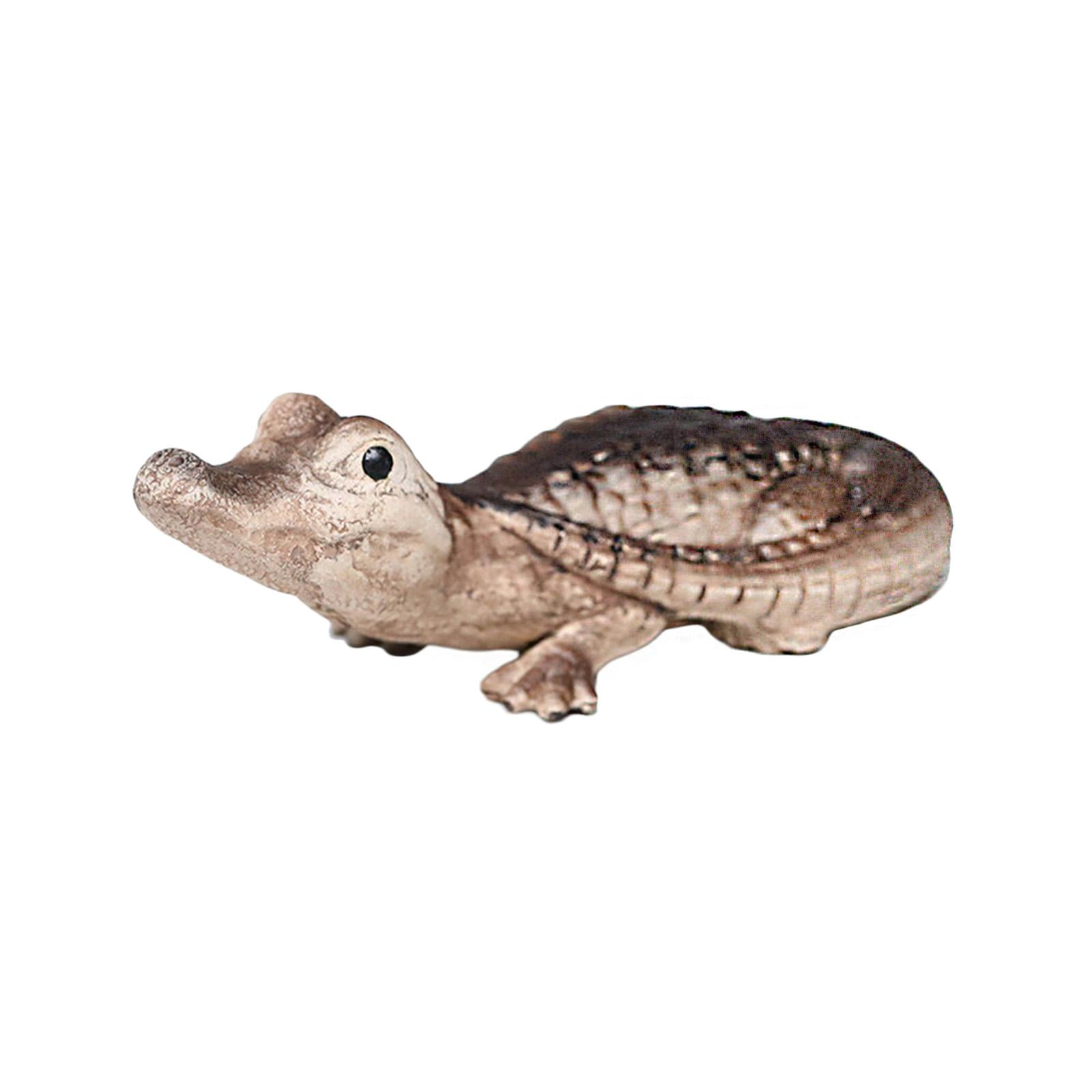 kowaku Mini Clay Alligator Tea Pet Miniature Decoration Small Animal ...