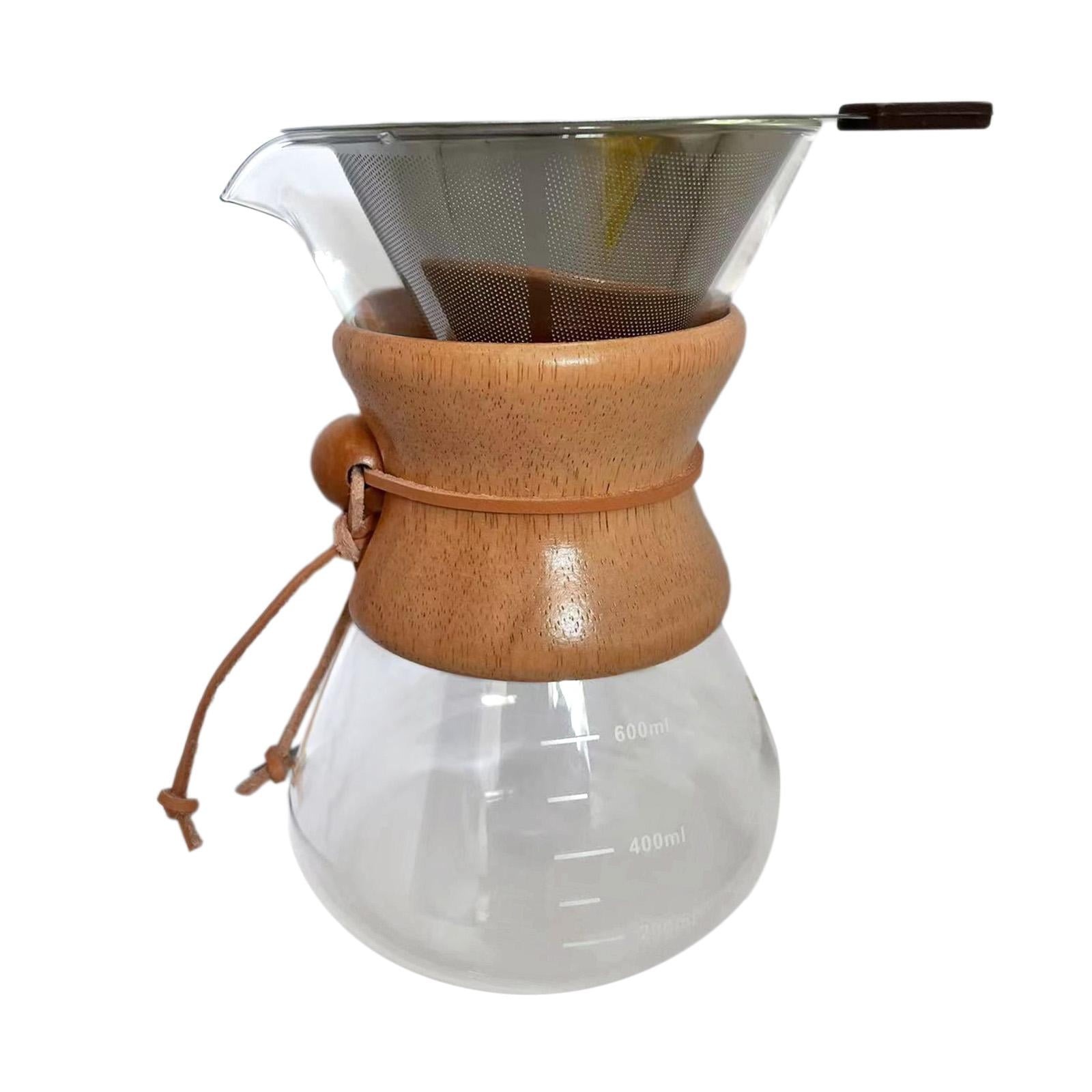 kowaku Pour Over Coffee Maker Coffee Pot with Scale Glass Coffee Pot ...