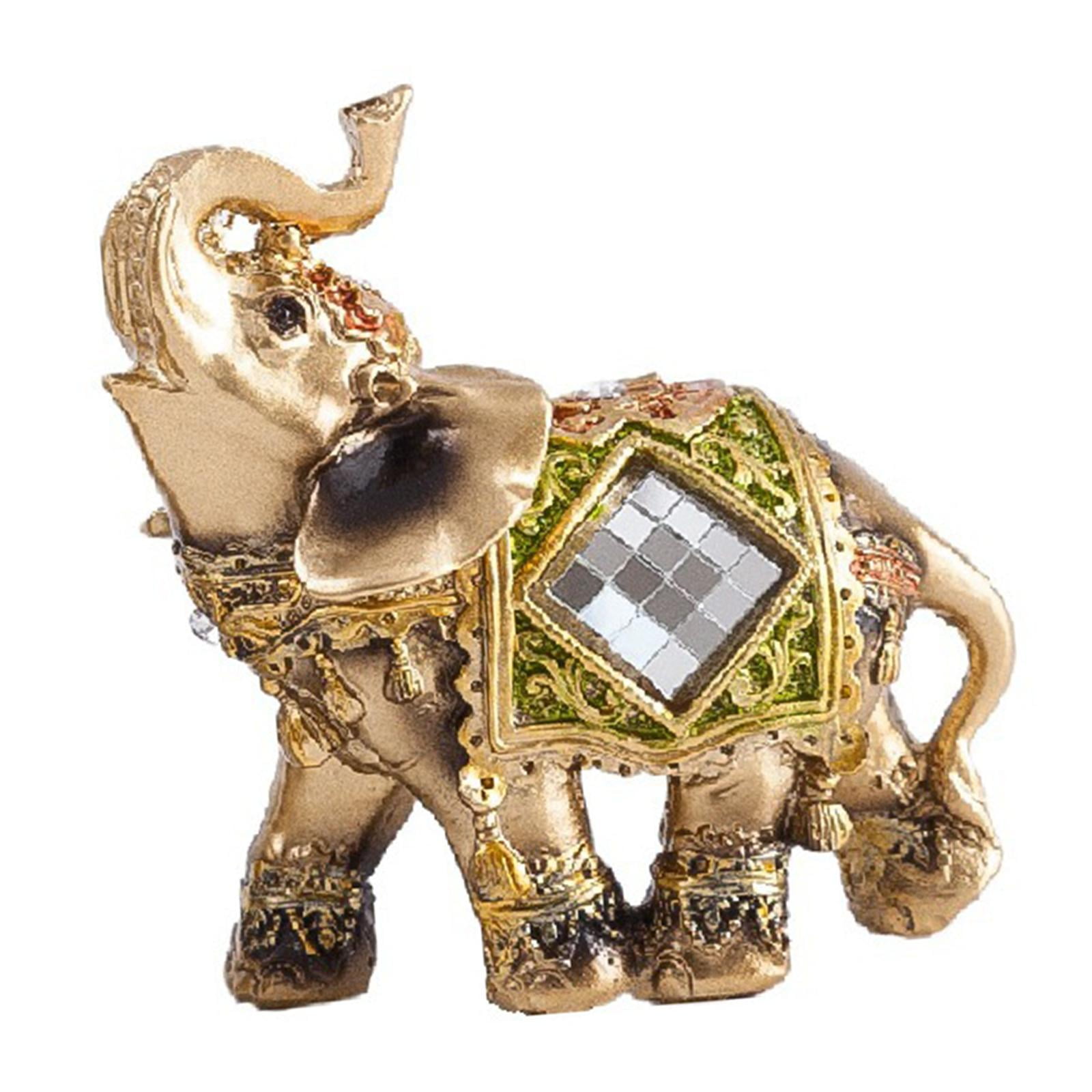 kowaku Resin Elephant Statues, Elephant Decor Fengshui Ornament ...