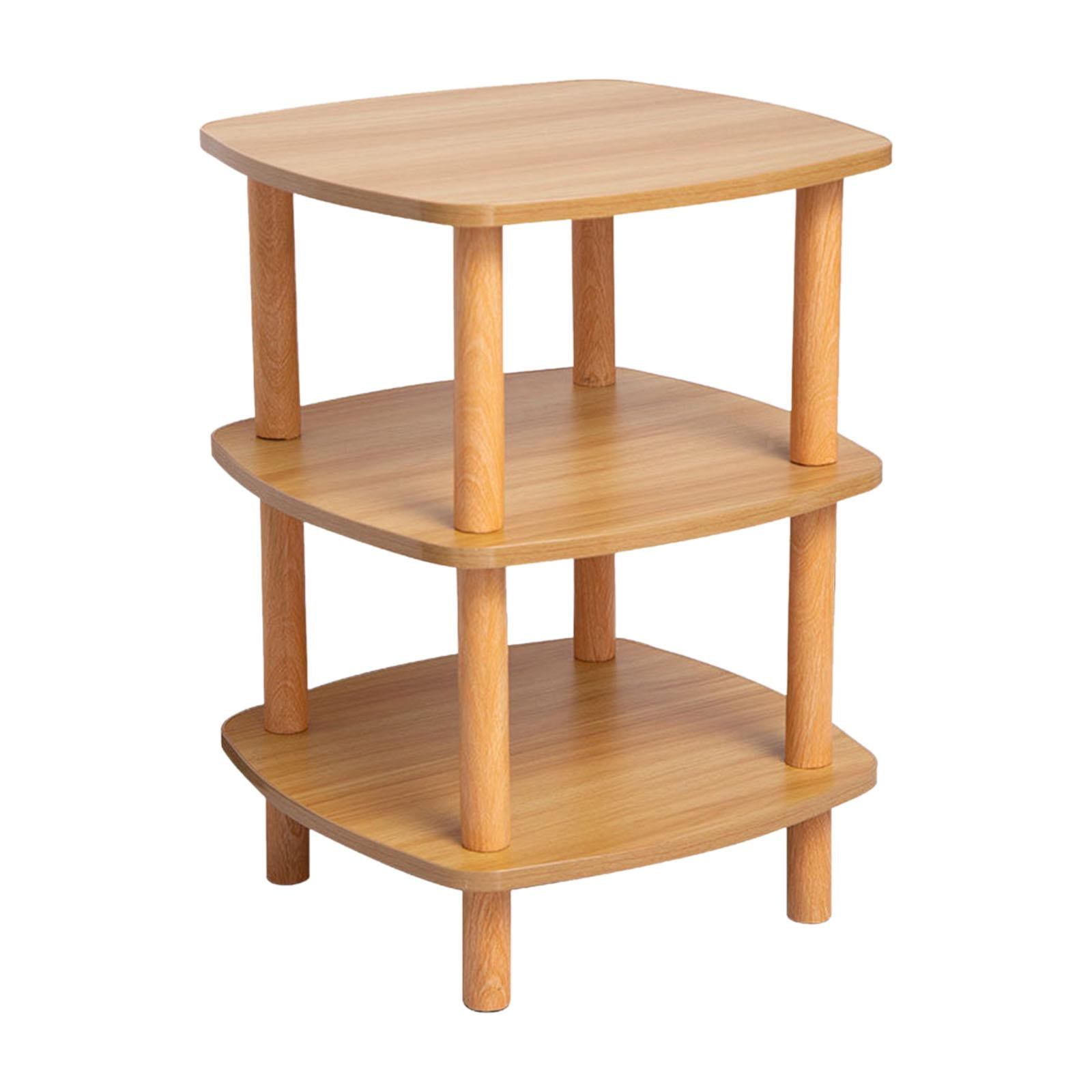 kowaku Side Table Bedside Small Square Table,3 Tier Density Board ...