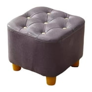 Small Footstool Foot Rest with Wooden Legs, Rectangle Chair Step Stool ...