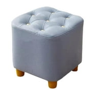 Small Footstool Foot Rest with Wooden Legs, Rectangle Chair Step Stool ...