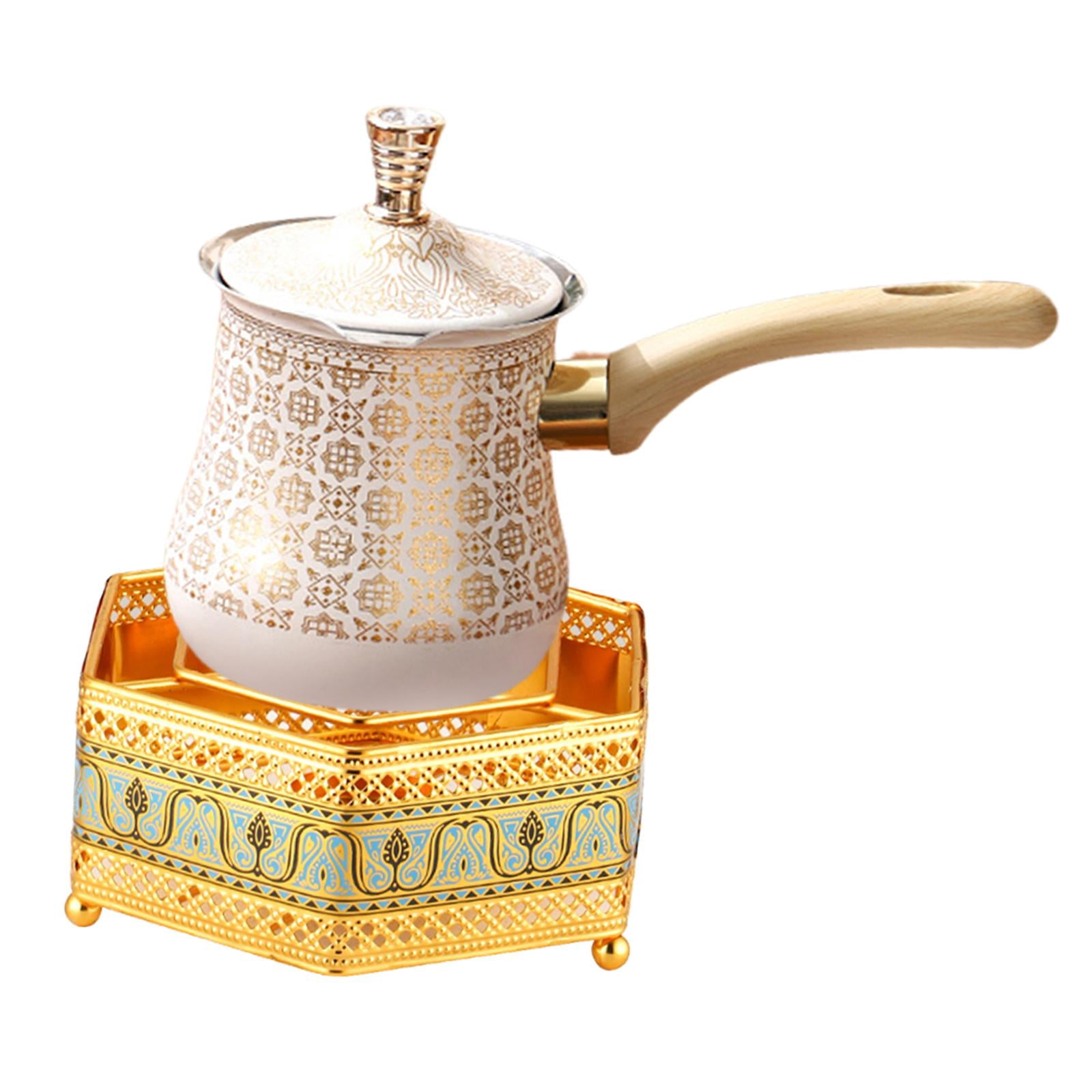 kowaku Turkish Coffee Pot Butter Chocolate Heating Pan Wooden Handle ...