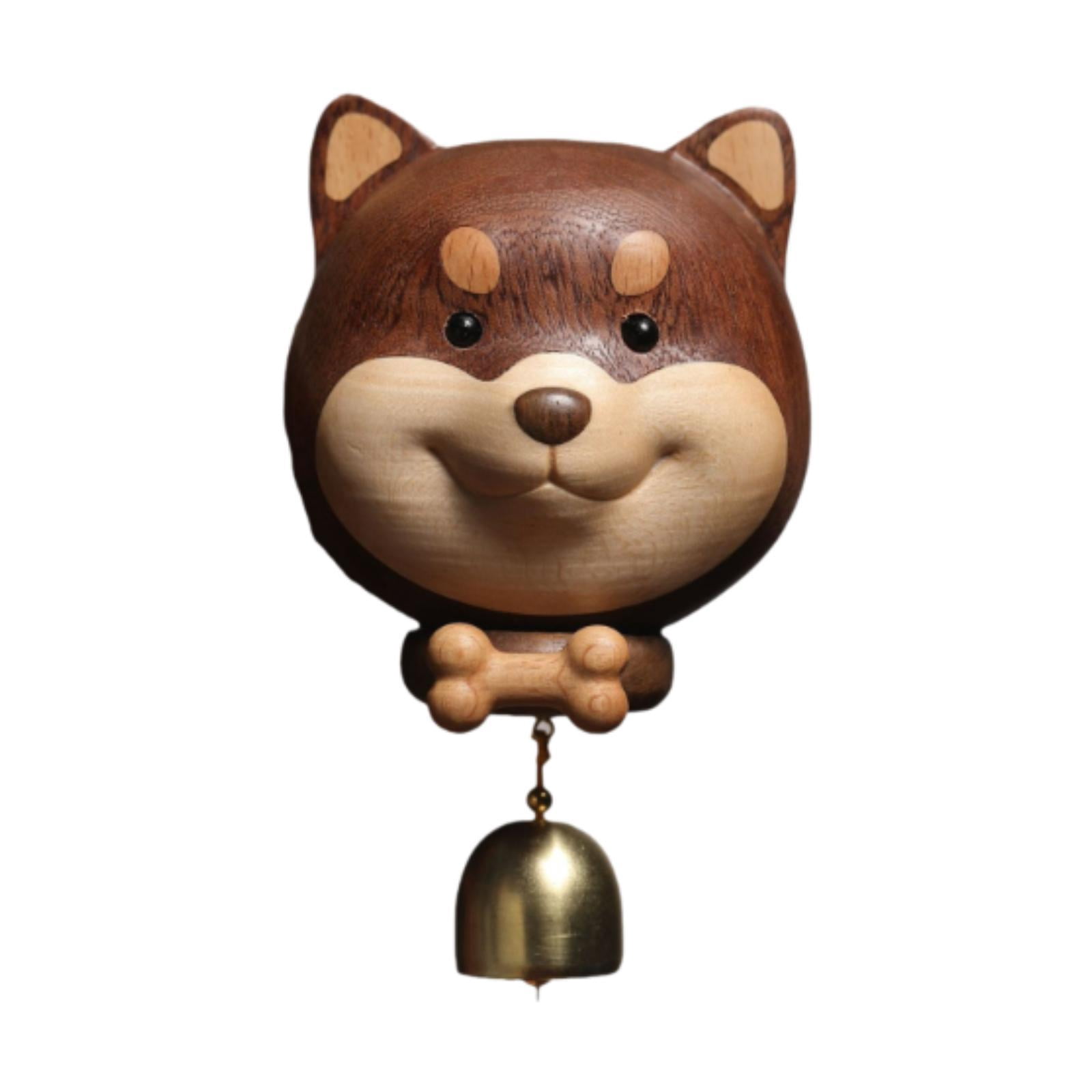 kowaku Wood Dog Shiba Inu Door Bell Hanging Ornament Decorative Chime ...