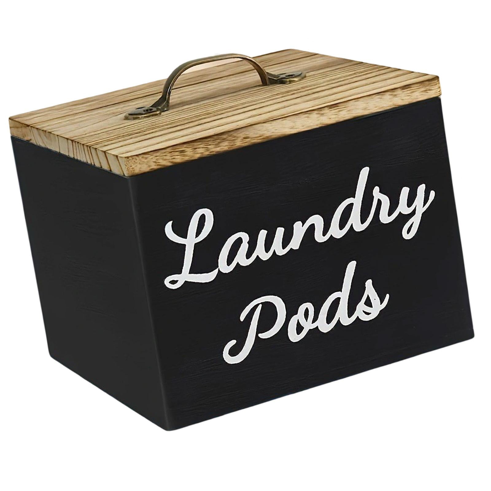 kowaku Wooden Storage Container with Lid,Dispenser,Laundry Room Decor ...