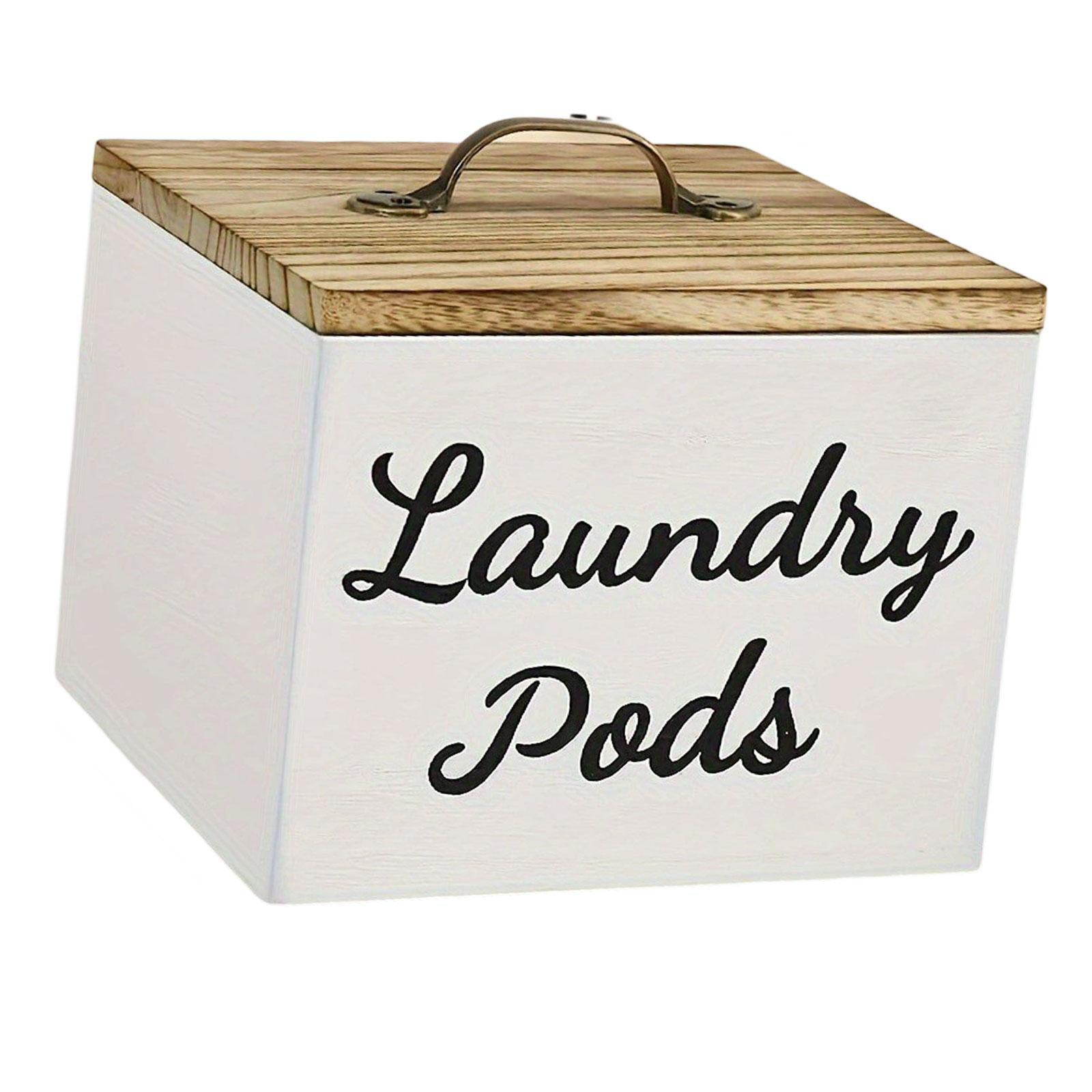 kowaku Wooden Storage Container with Lid,Dispenser,Laundry Room Decor ...