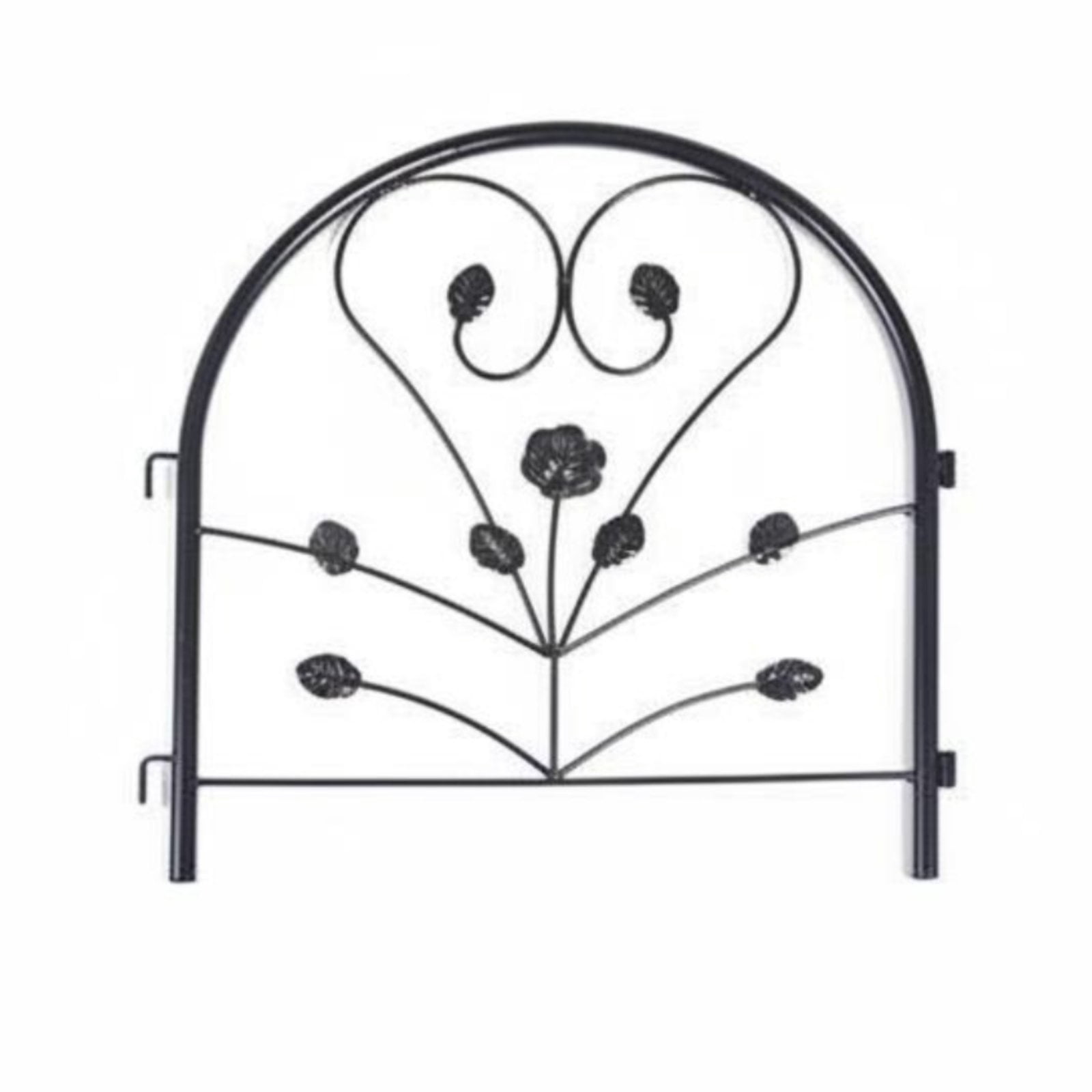 kowaku Wrought Iron Fence Panel Rust-Resistant Decorative Garden Border ...