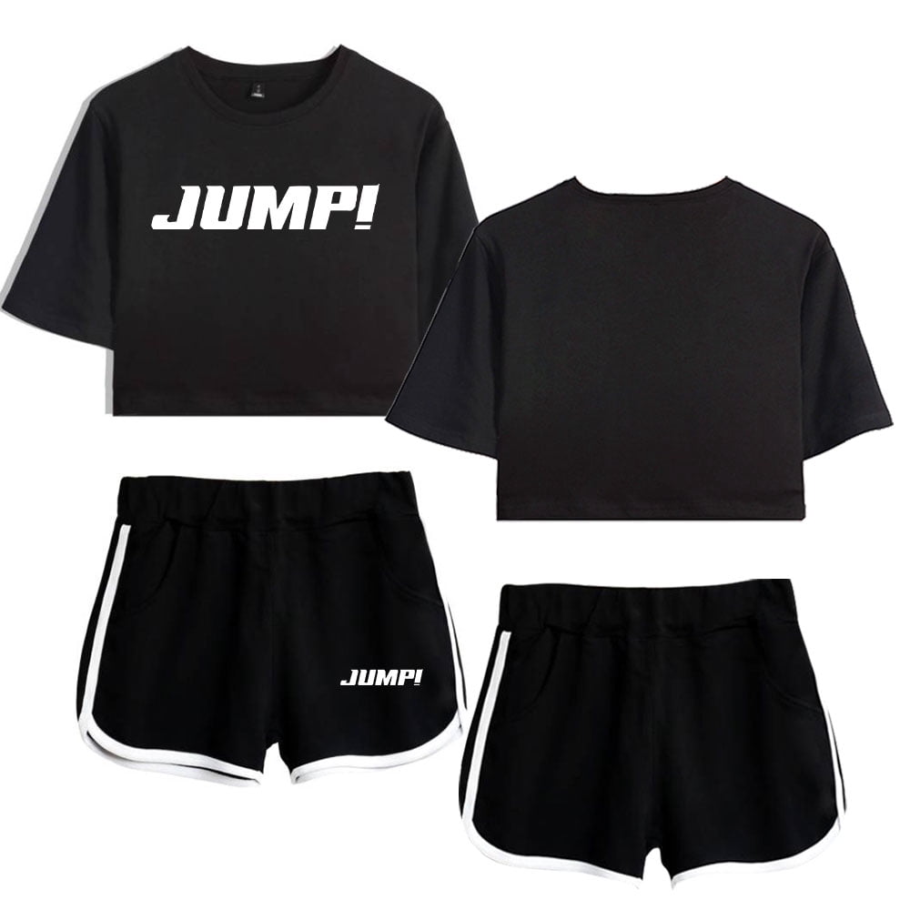 kpop jump merch kpop 2025 tour tops women midriff-baring fitted crop ...