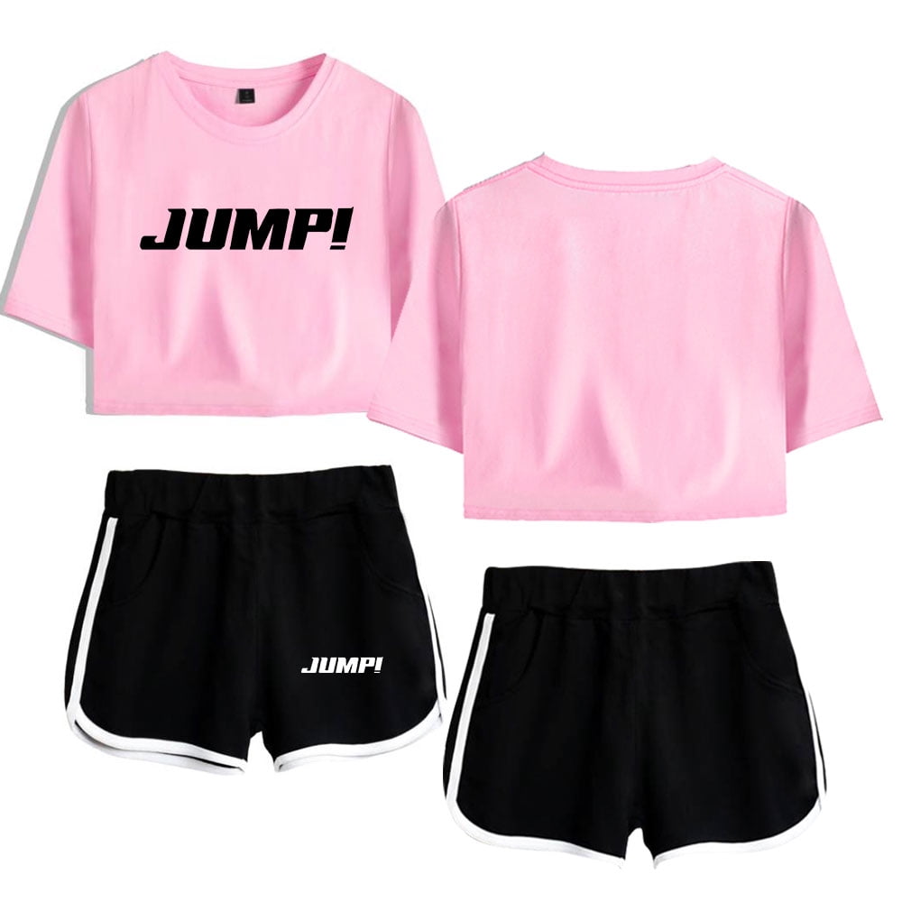 kpop jump merch kpop 2025 tour tops women midriff-baring fitted crop ...