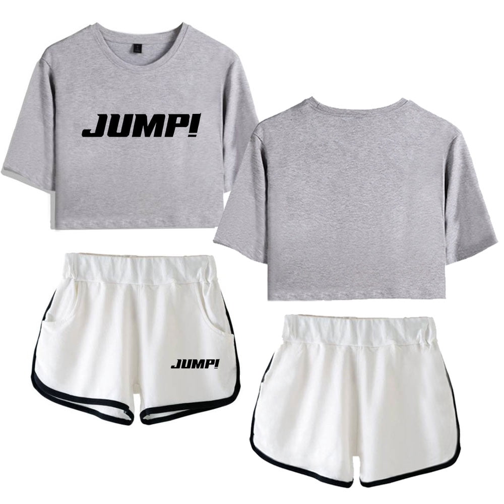 kpop jump merch kpop 2025 tour tops women midriff-baring fitted crop ...