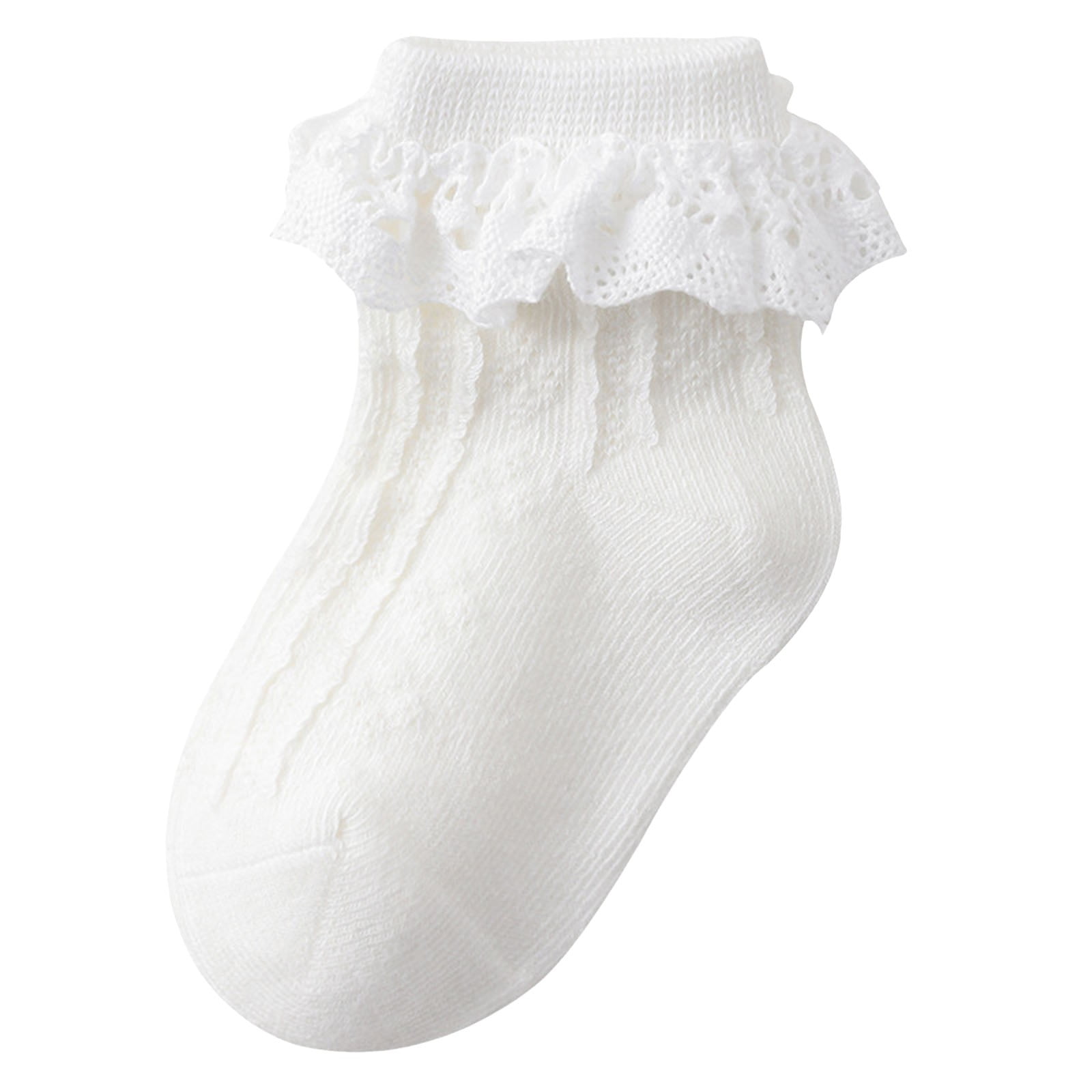 kpoplk Baby Girls Socks Toddlers Ruffle Socks Girl's Frilly Dress Socks ...