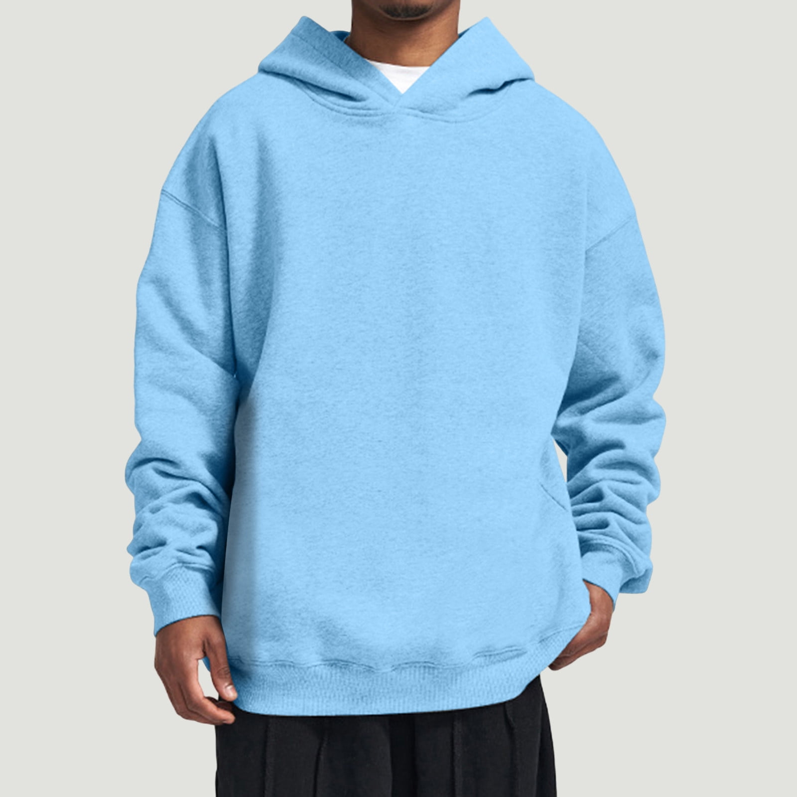 kpoplk Graphic Hoodies for Men, Mens Hoodie Multicolor Panel Sweatshirt ...