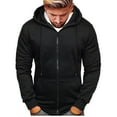 kpoplk Hoodies for Men,Pullover Hoodies for Men Solid Zipper Long ...
