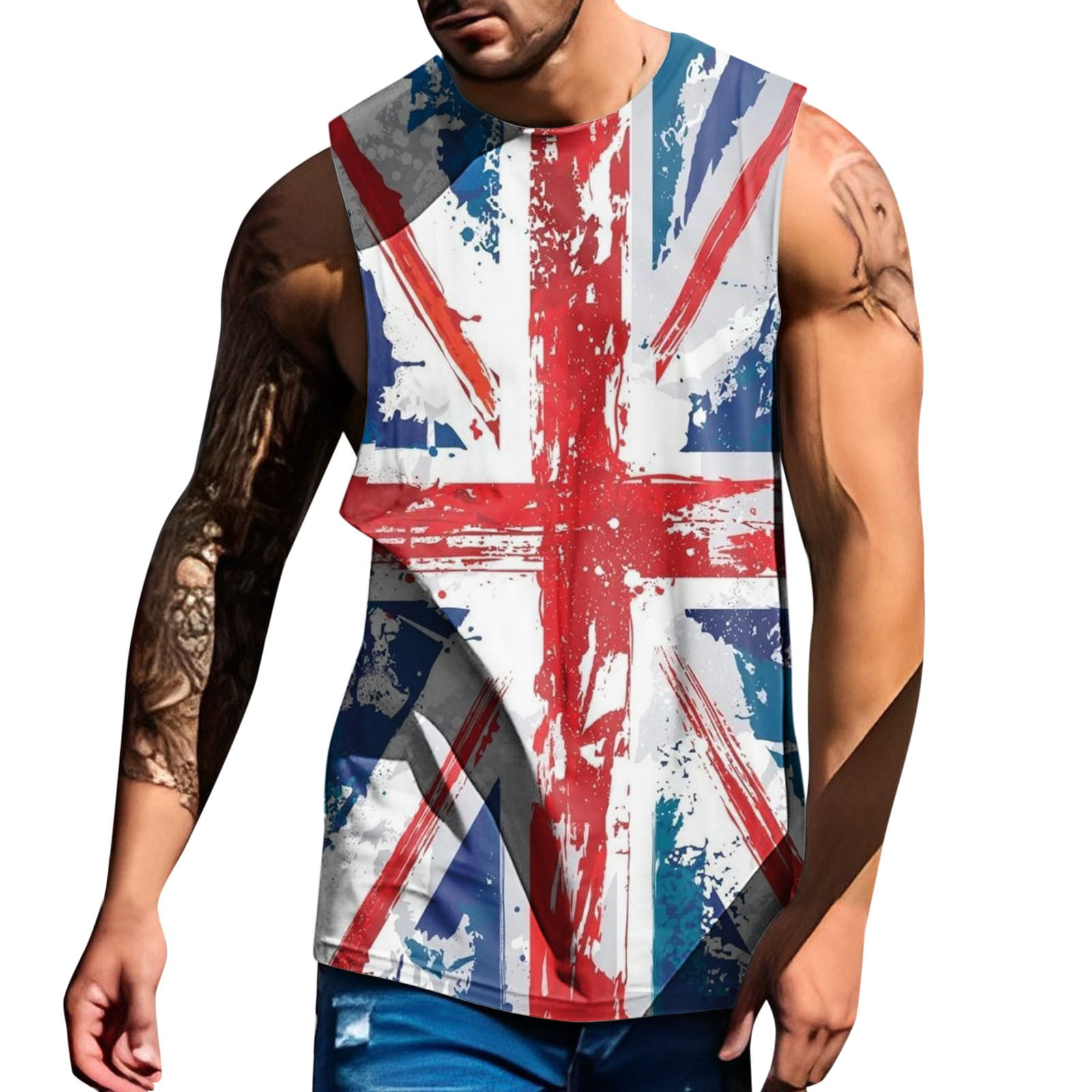 kpoplk Men Tank Top Cotton Sleeveless Shirts for Him Mens Muscle Shirts Mens Tanks Undershirt ...
