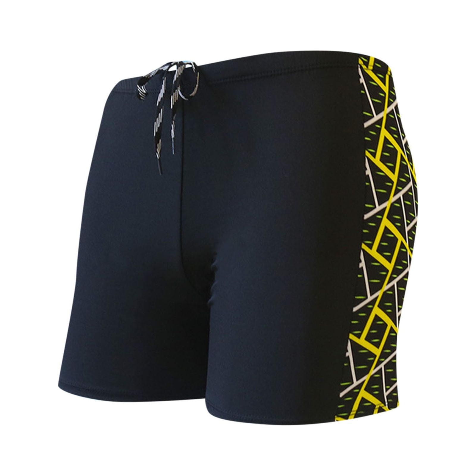 kpoplk Men's Beach Swimming Trunks Boxer Brief Swimsuit Swim Underwear ...