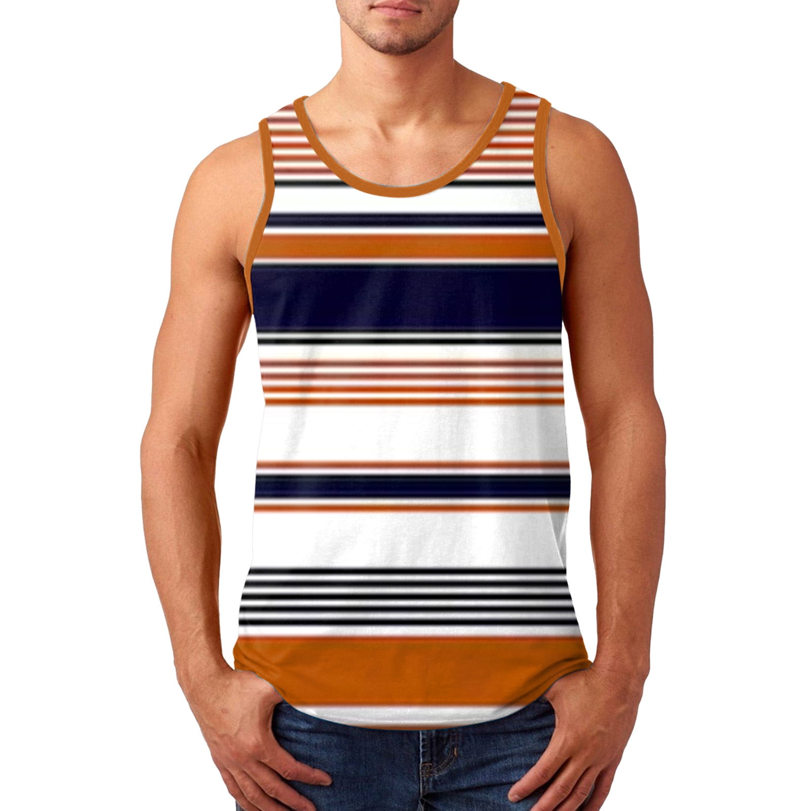Kpoplk Mens Sleeveless Muscle Stringer Tank Top Cut Open Gym Training
