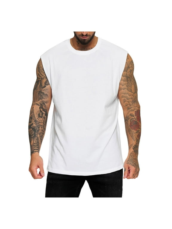 Cauagu Valley Gray Dragon Print Men's Sleeveless Muscle Shirts,Tank ...